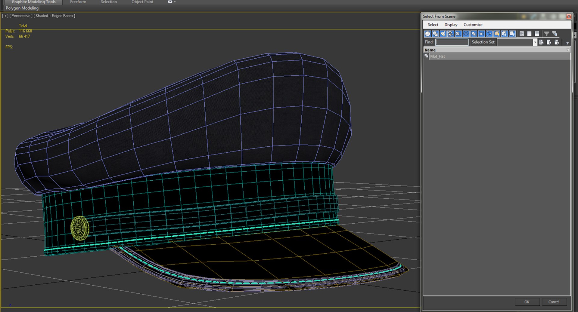 3d airline captains cap