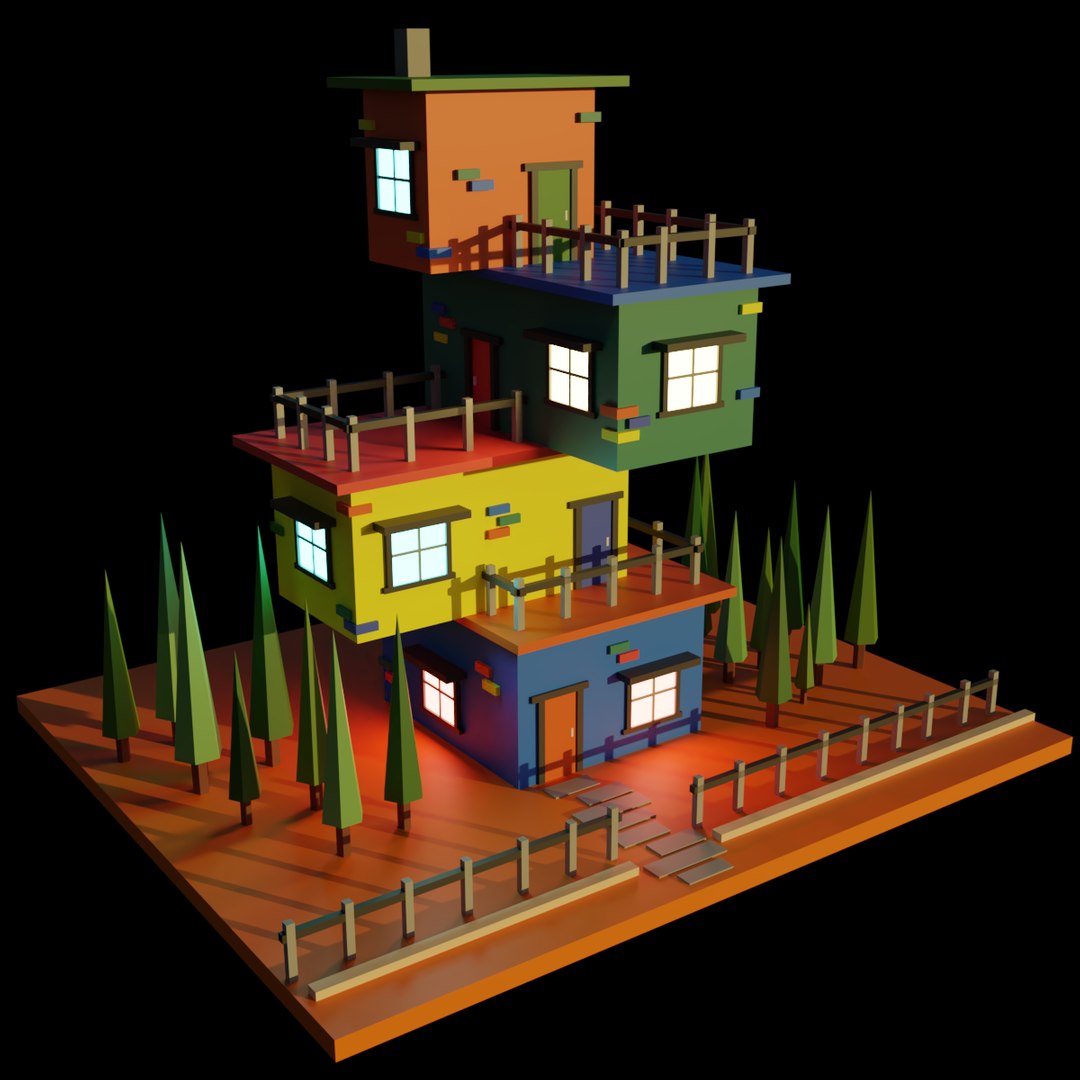 Low Poly Building 3D - TurboSquid 1847407