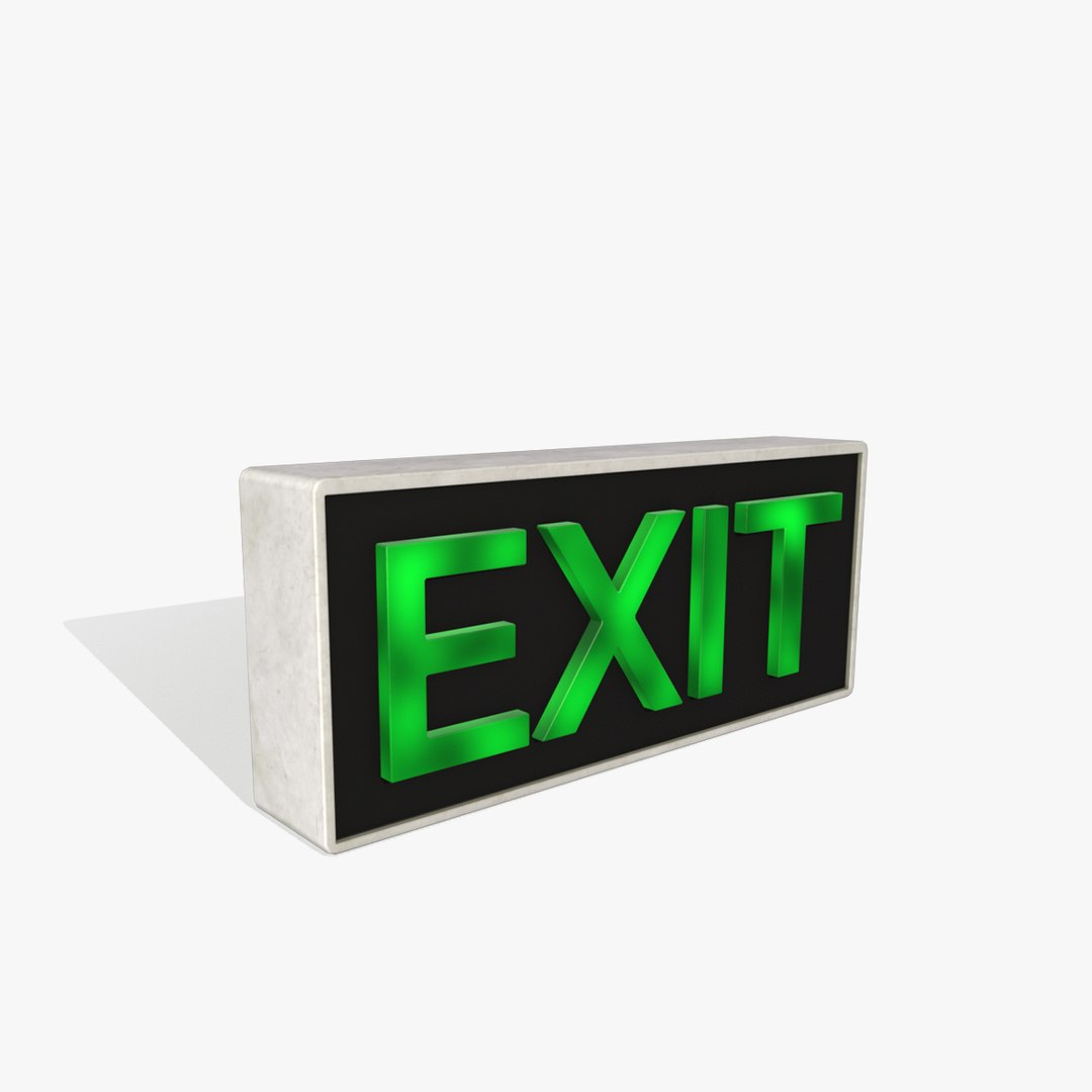 3D Model Exit - TurboSquid 2431443