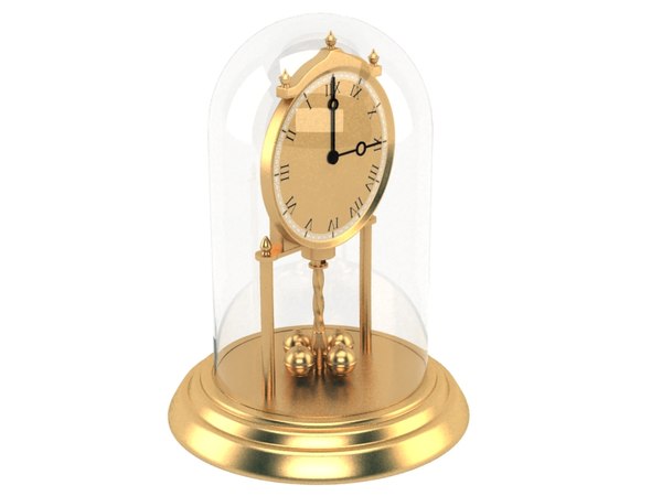 3d model clock old classic