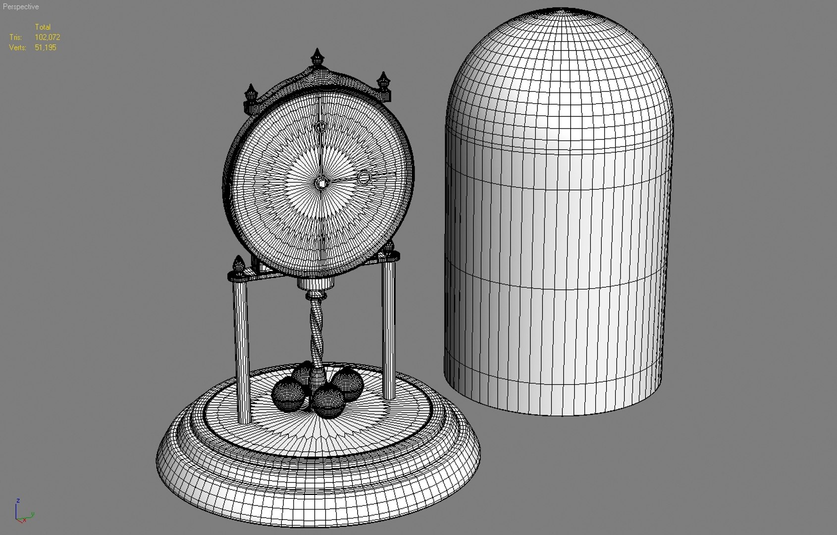 3d Model Clock Old Classic