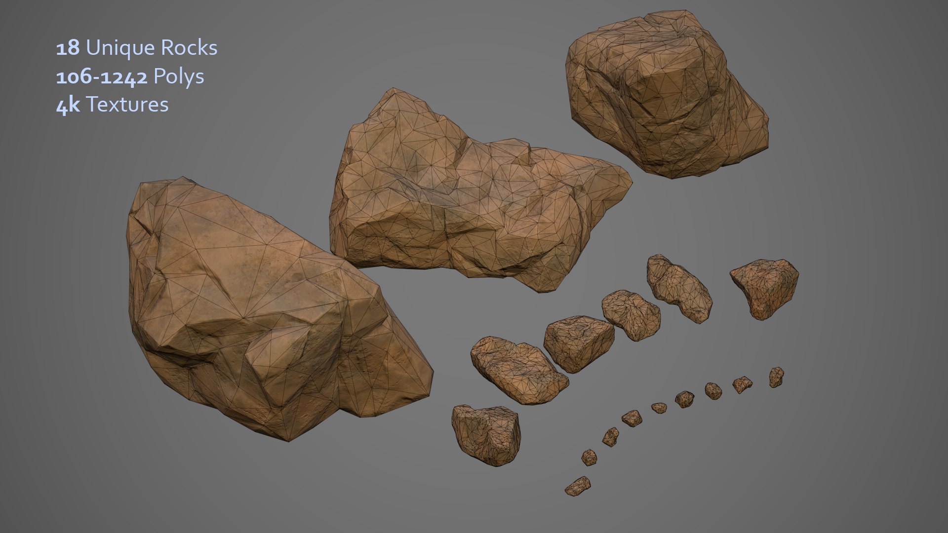 3D Rocks Unreal Engine - TurboSquid 1578232