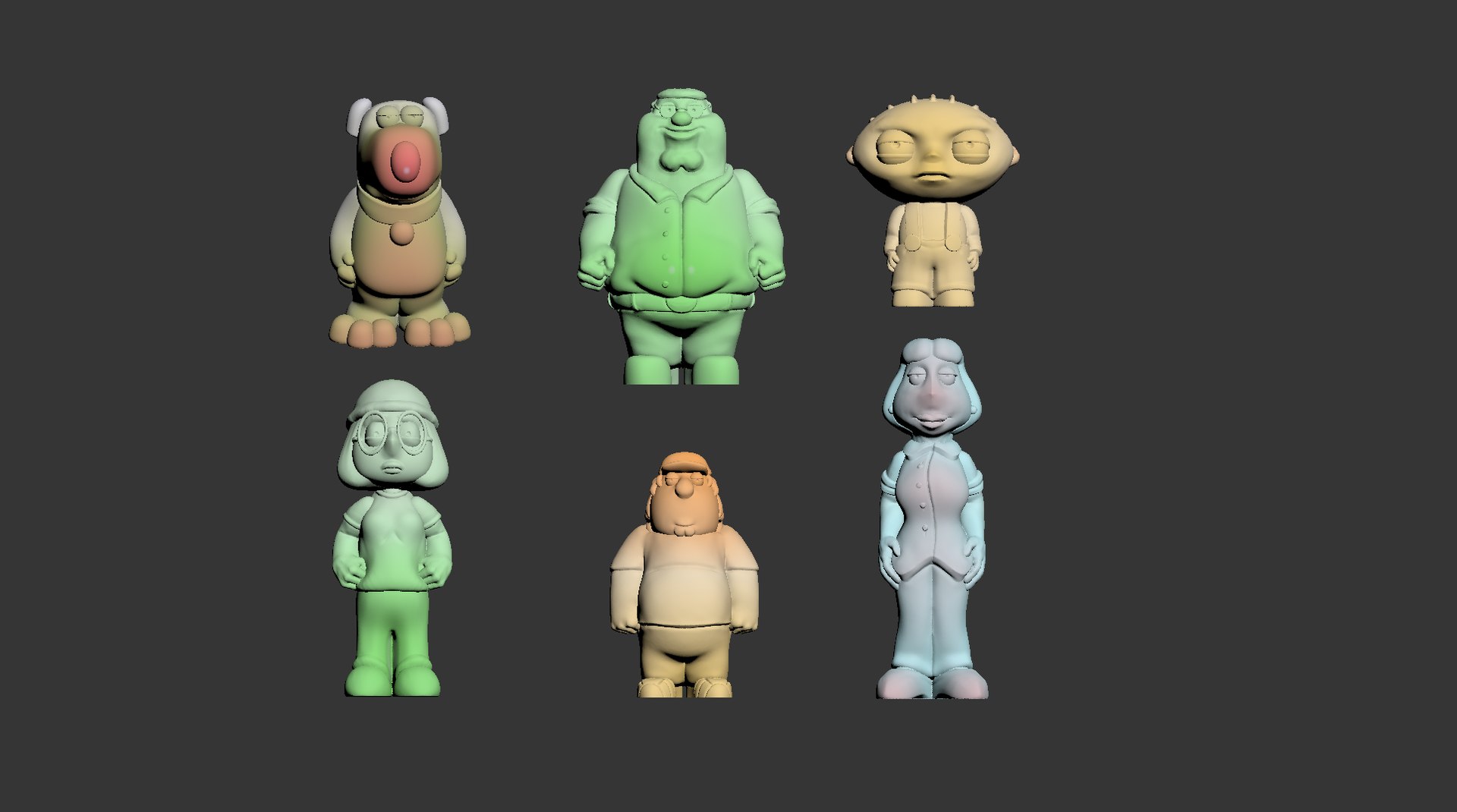 modelo 3d Family Guy Pack Crew - TurboSquid 2080006