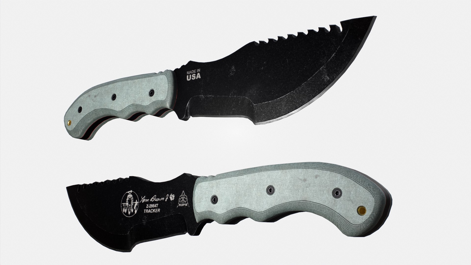 Tops Tom Brown Tracker T-1 Low Poly 3D model - TurboSquid 1804992