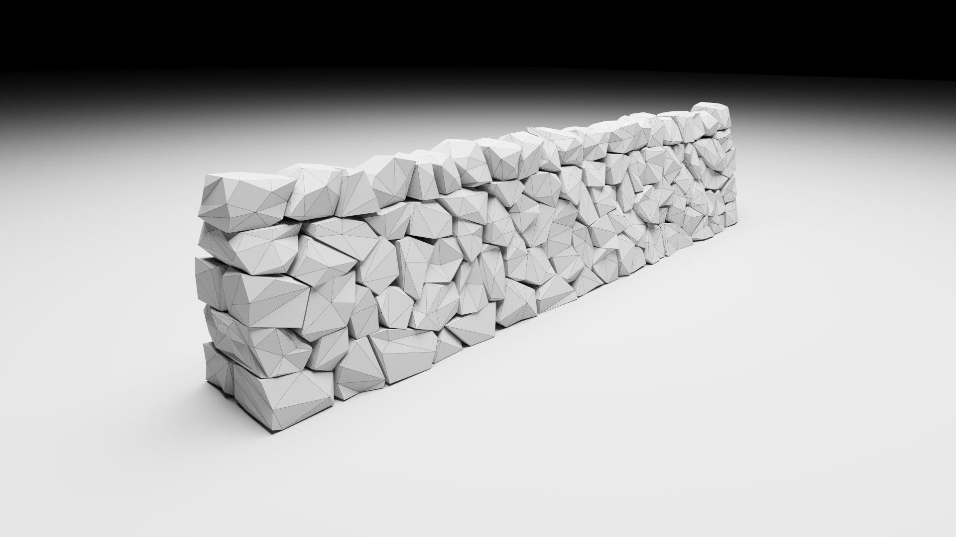 Stone Wall Low-poly 3D - TurboSquid 2177686
