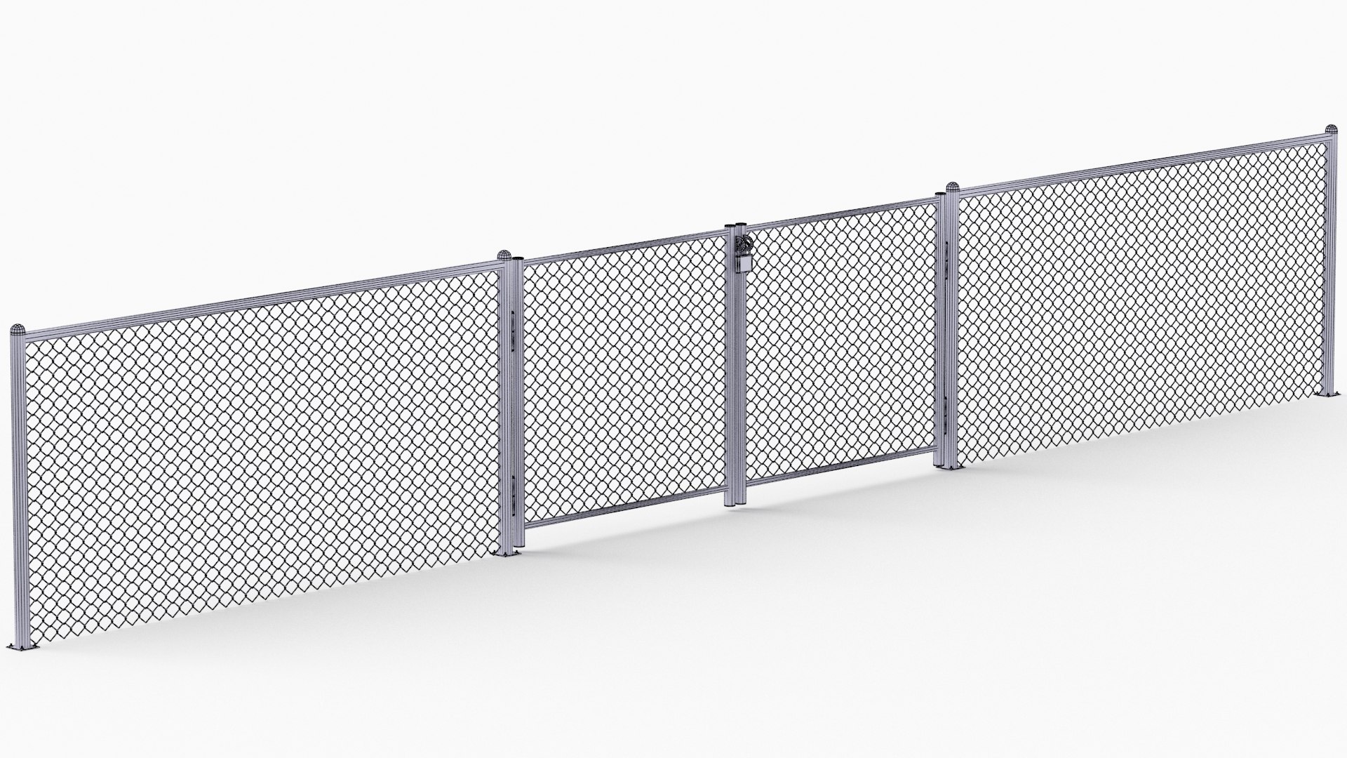 Seamless Metal Fence 04 3D - TurboSquid 2040352