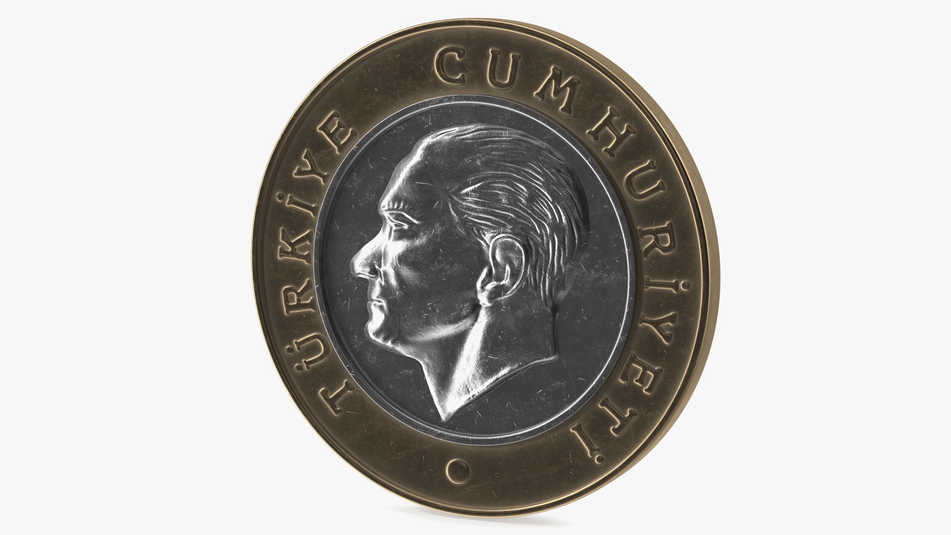 1 Turkish Lira Coin 3D - TurboSquid 1985445