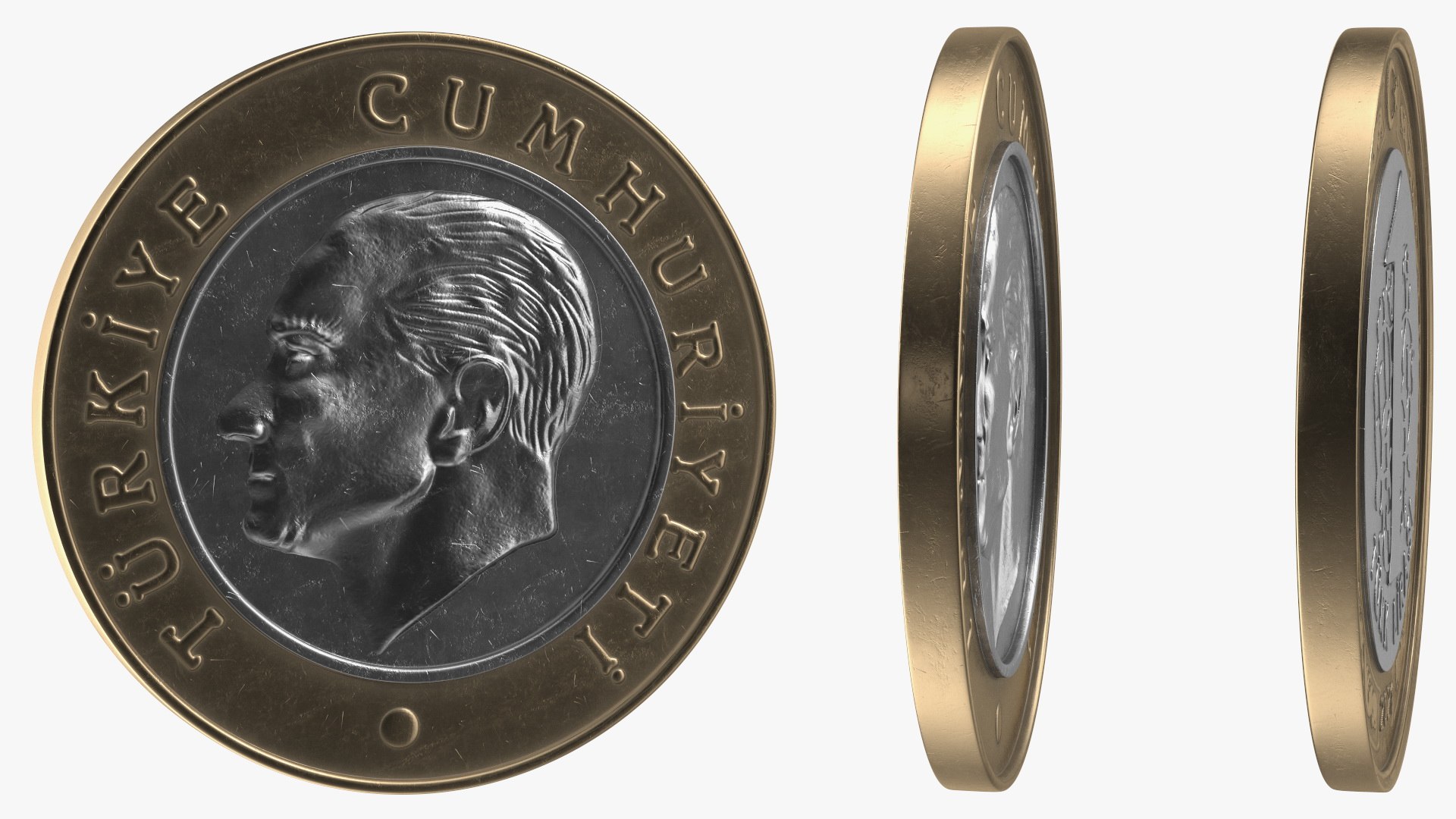 1 Turkish Lira Coin 3D - TurboSquid 1985445