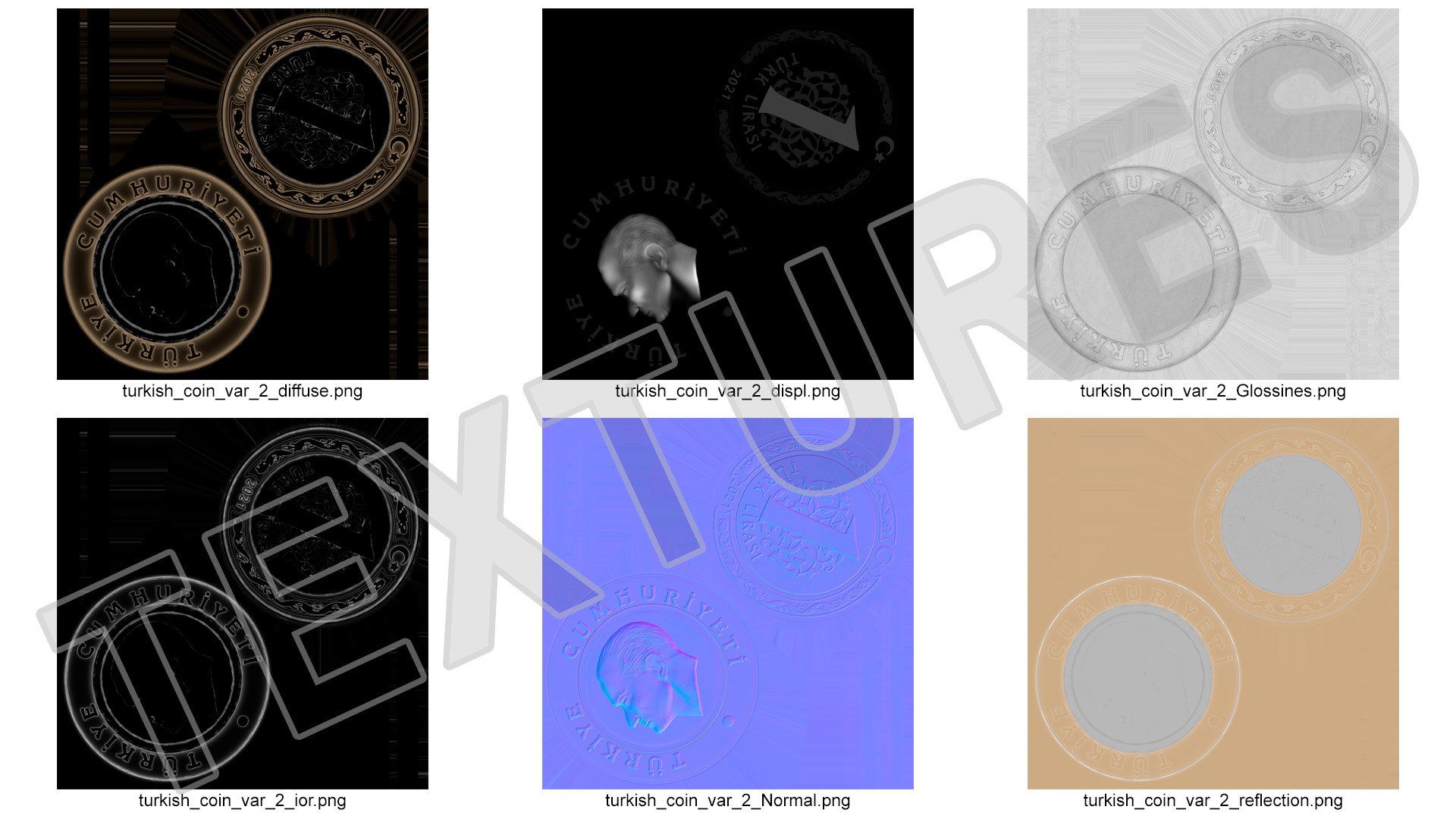 1 Turkish Lira Coin 3D - TurboSquid 1985445