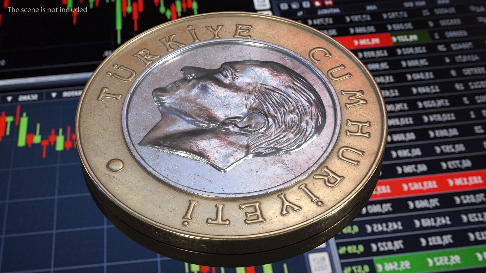 1 Turkish Lira Coin 3D - TurboSquid 1985445