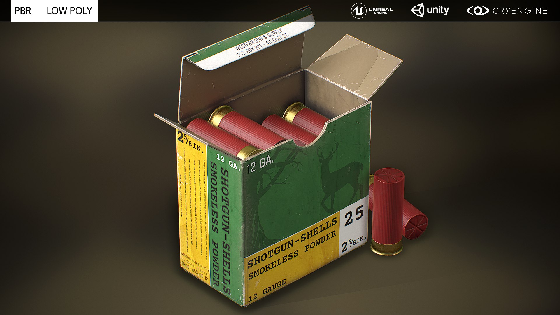 3D Realistic Shotgun Shells Pack - PBR Low Poly - TurboSquid 1768264