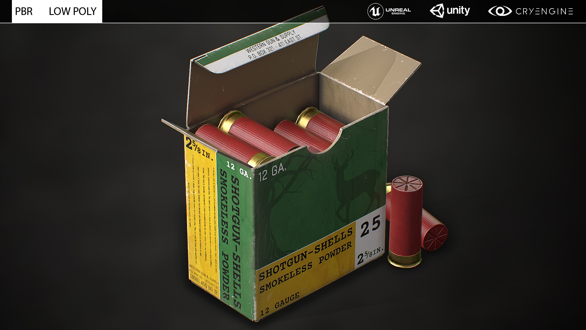 3D Realistic Shotgun Shells Pack - PBR Low Poly - TurboSquid 1768264