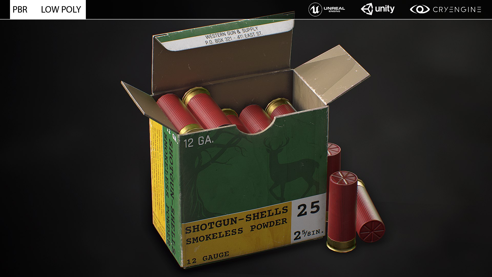 3D Realistic Shotgun Shells Pack - PBR Low Poly - TurboSquid 1768264