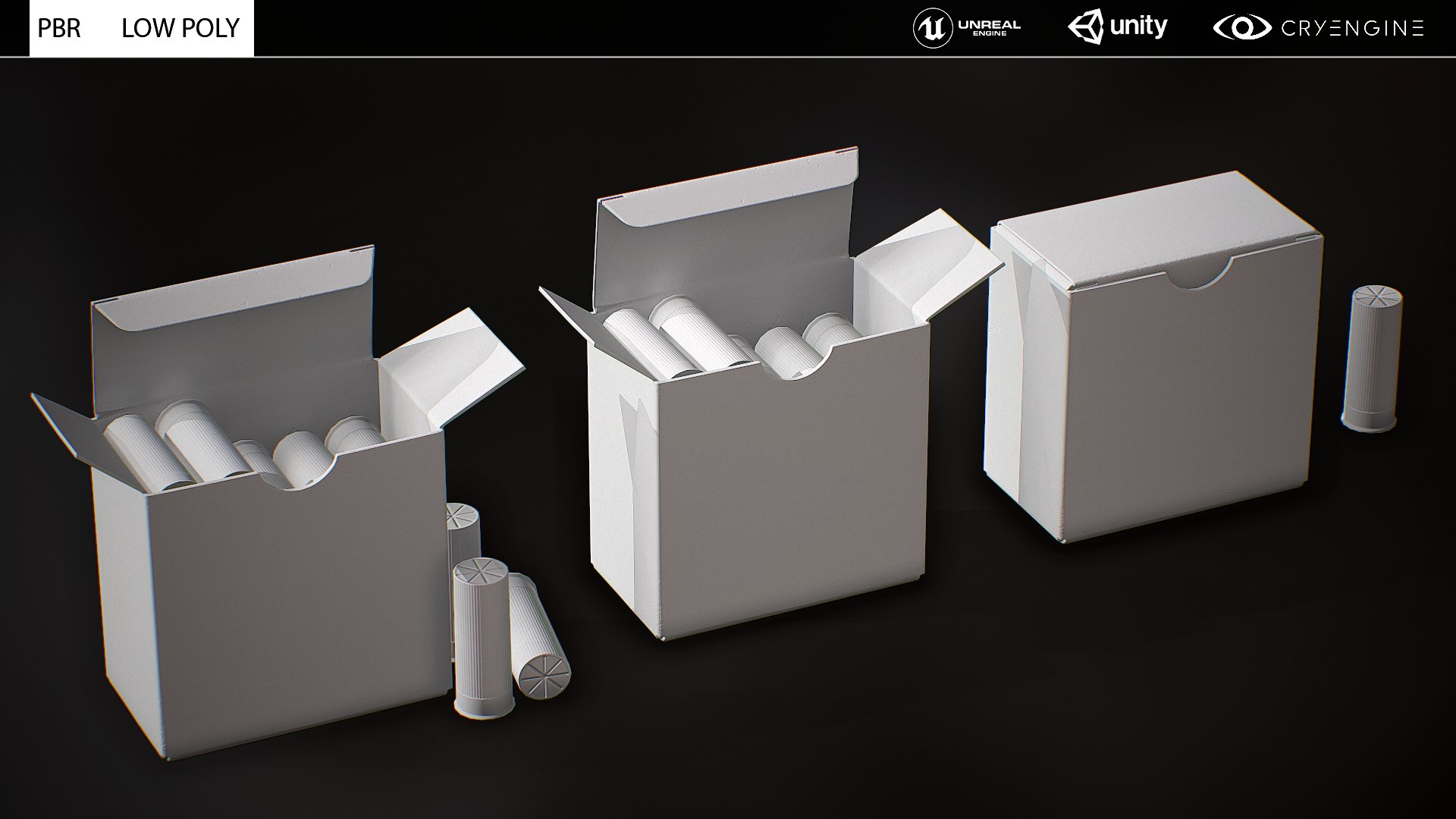 3D Realistic Shotgun Shells Pack - PBR Low Poly - TurboSquid 1768264