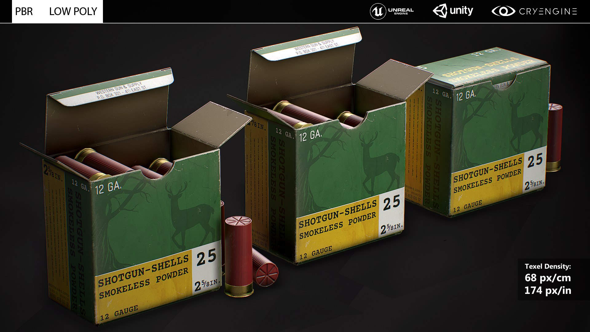 3D Realistic Shotgun Shells Pack - PBR Low Poly - TurboSquid 1768264