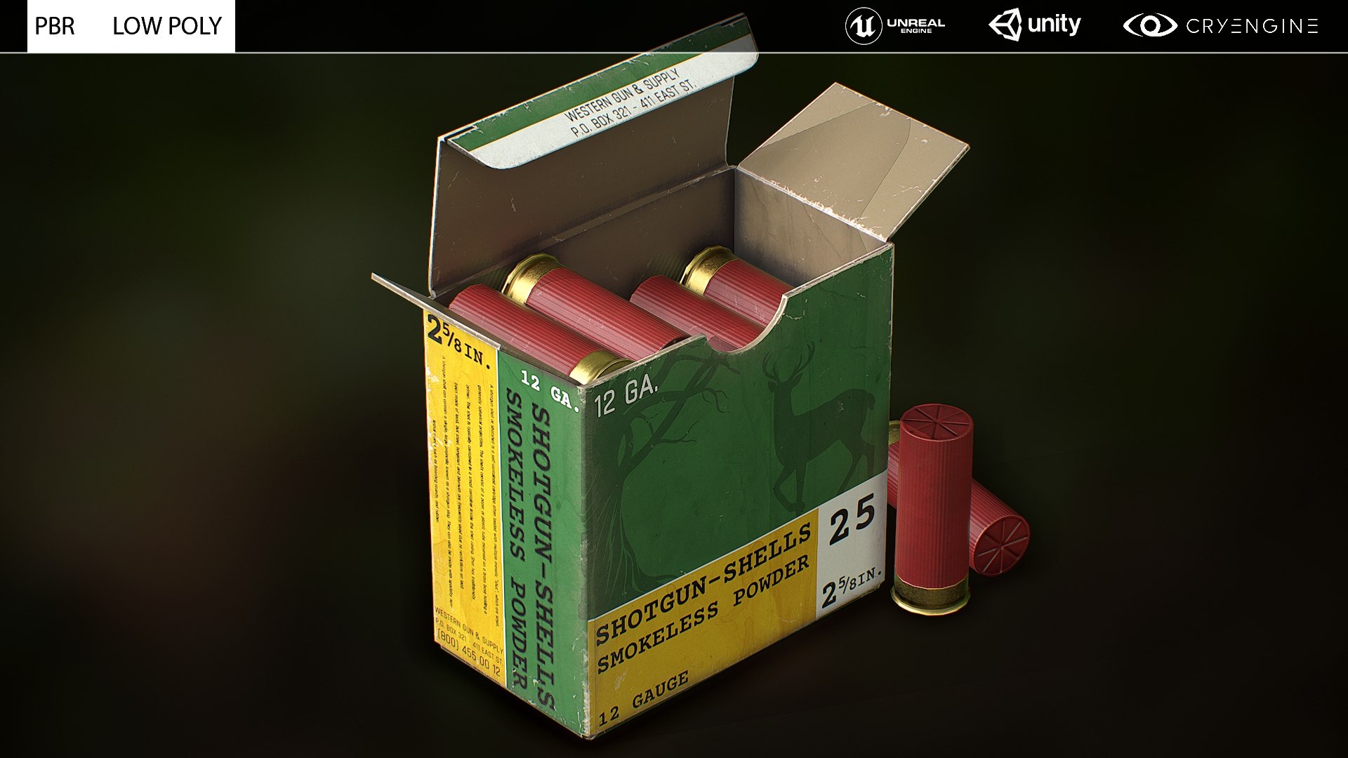 3D Realistic Shotgun Shells Pack - PBR Low Poly - TurboSquid 1768264