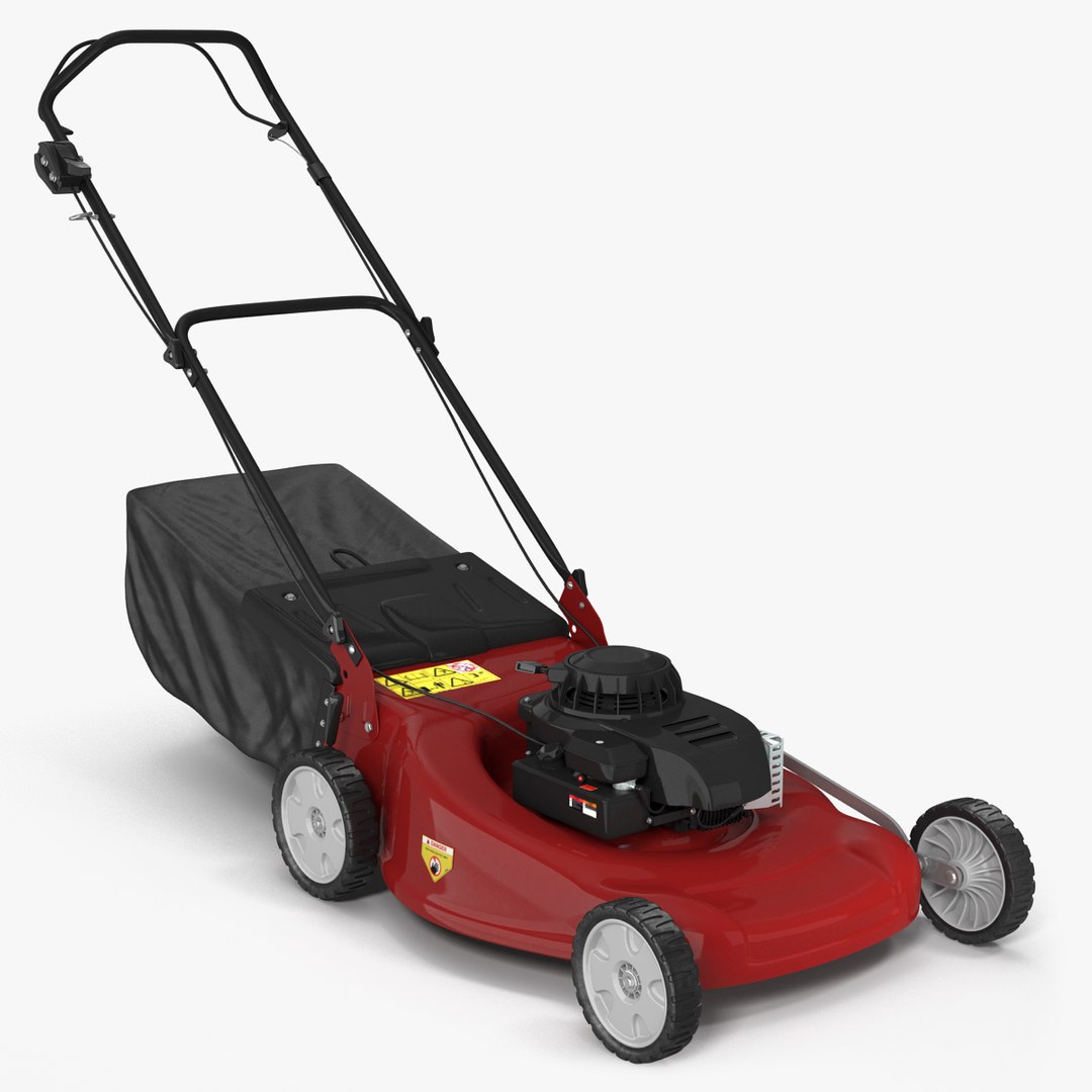 3d model push lawn mower