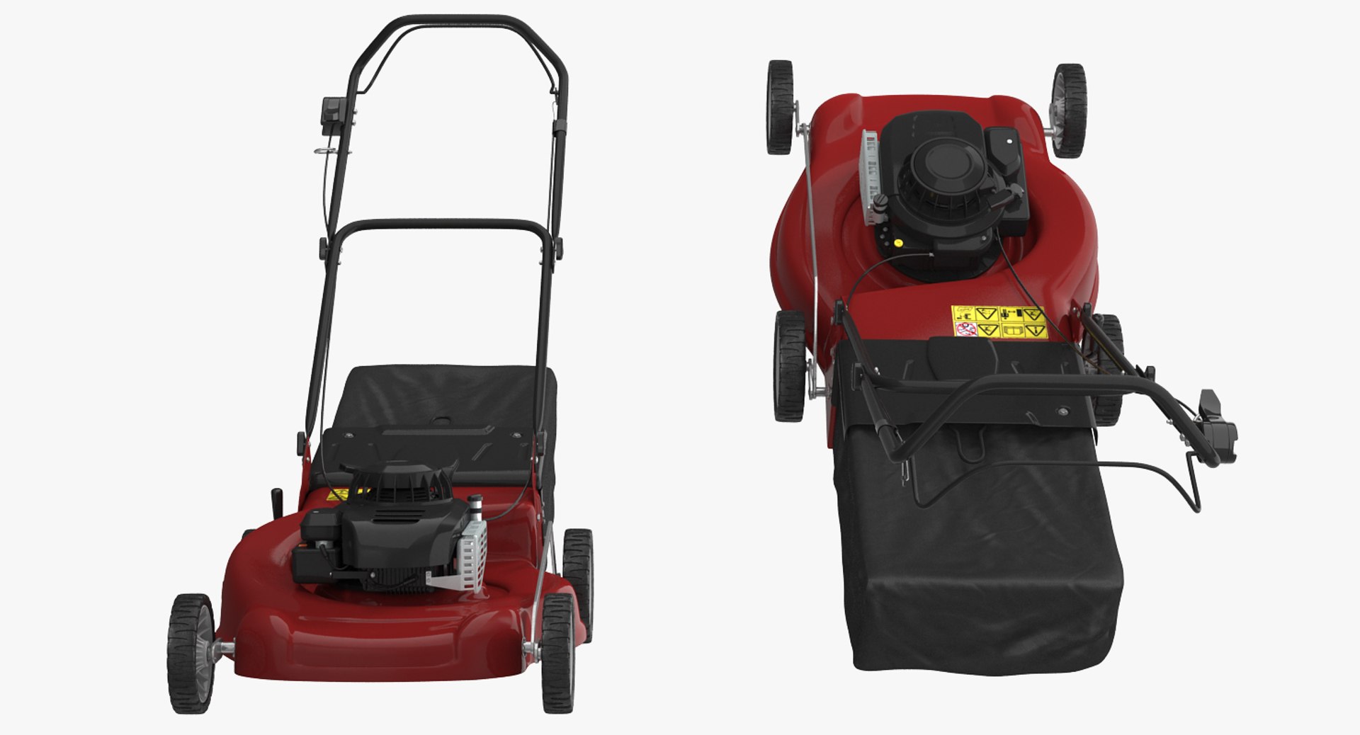 3d model push lawn mower