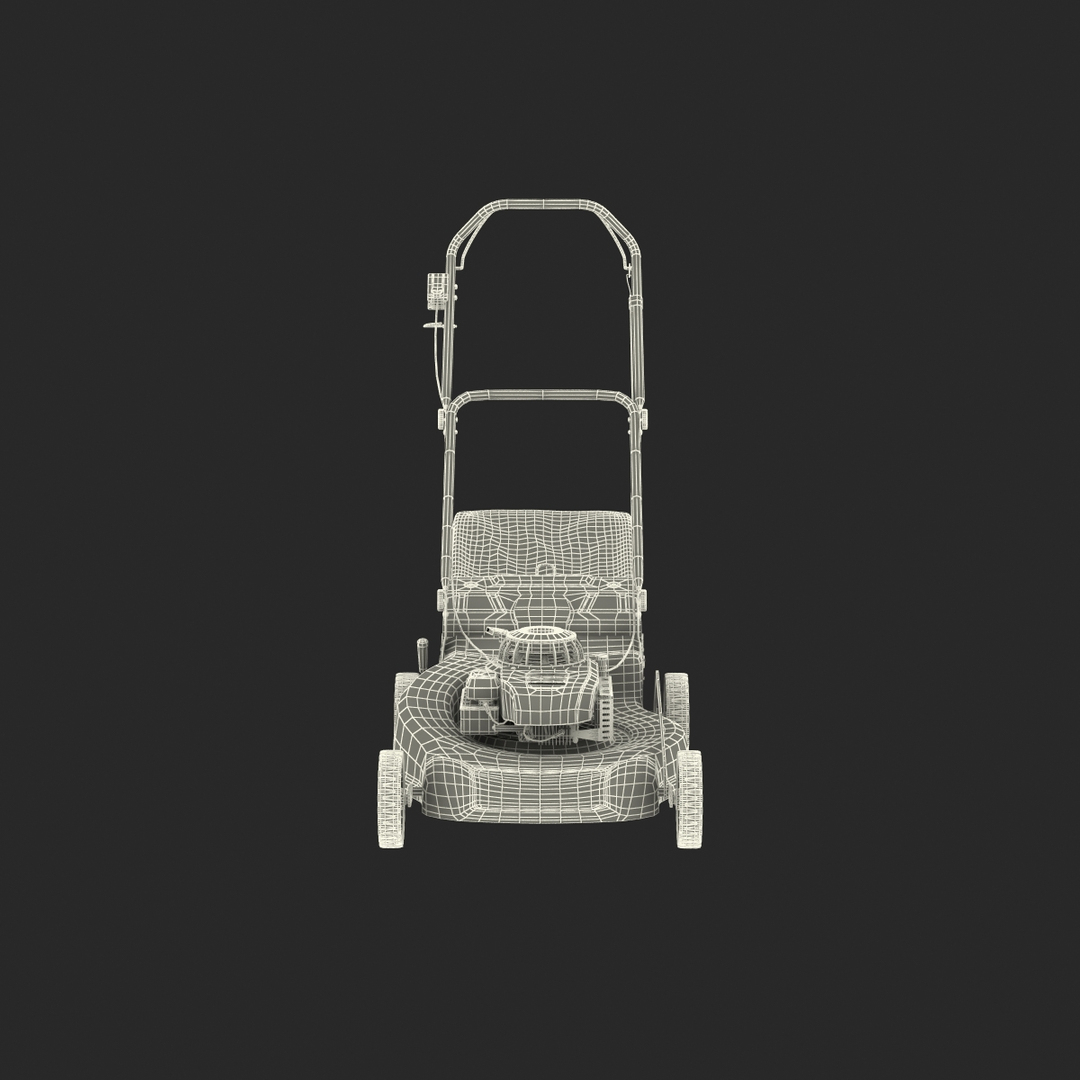 3d model push lawn mower