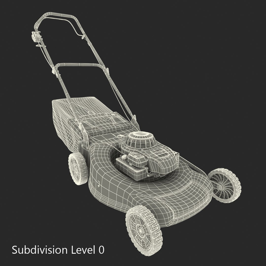 3d model push lawn mower