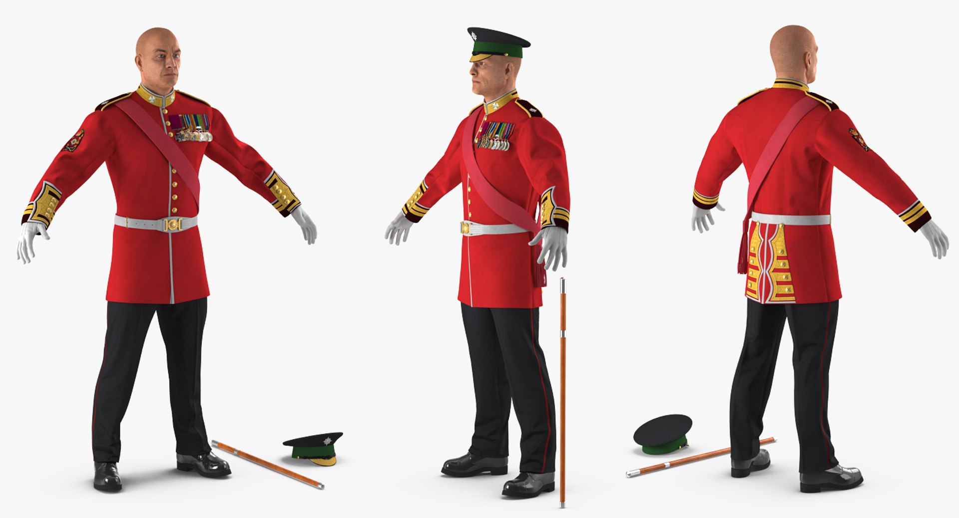 3d Model Irish Guard Sergeant