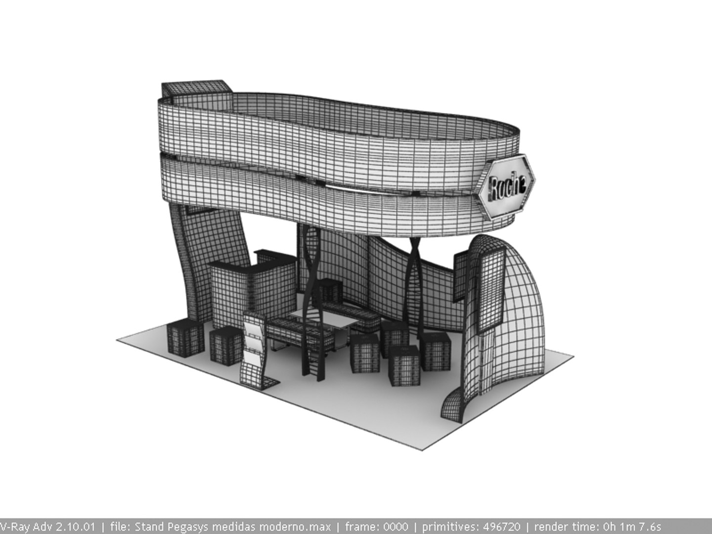 3D Pharmaceutical Stand Dna Theme - TurboSquid 1380268