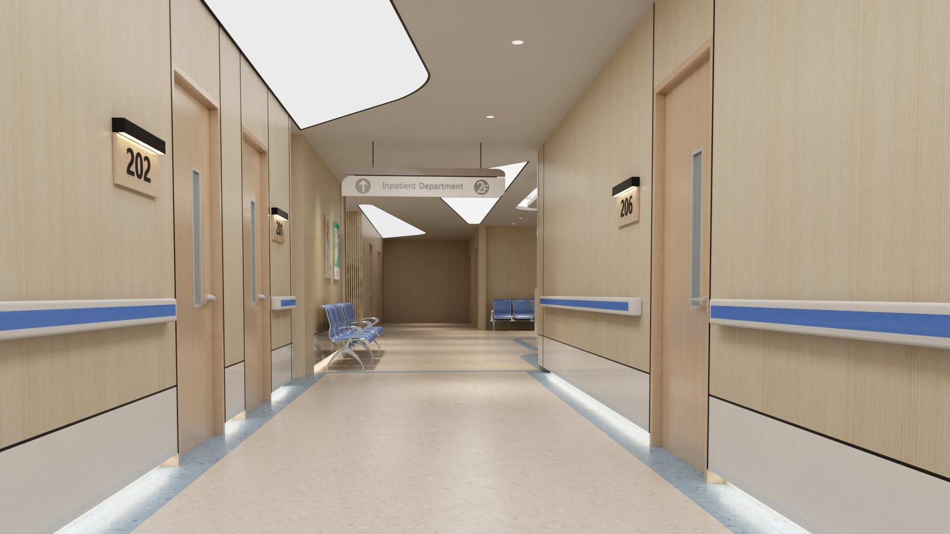 Hospital Hallway 04 3D - TurboSquid 2097758