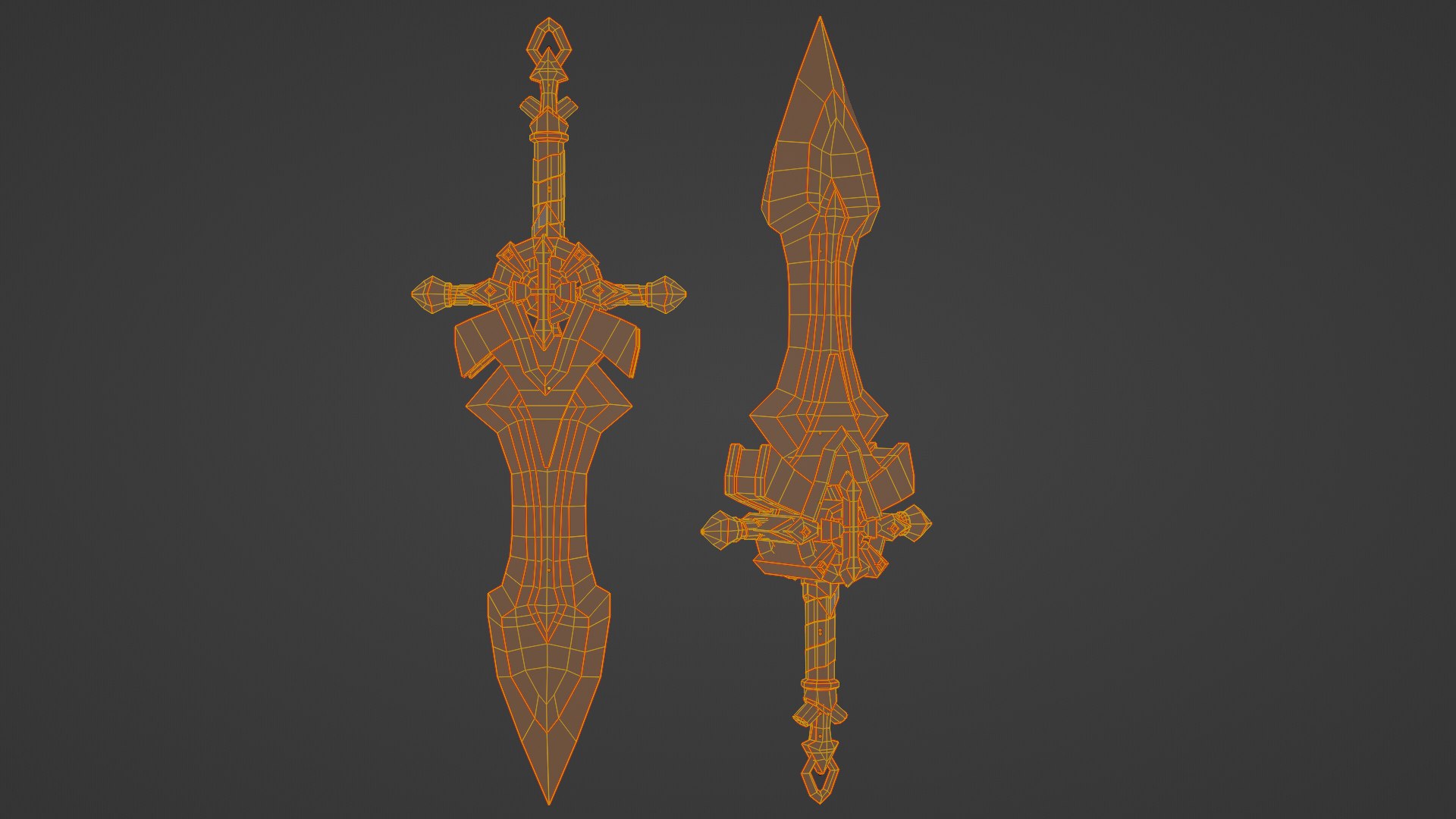 Stylized Sword Game Ready Low Poly PBR 3D Model model - TurboSquid 2171190