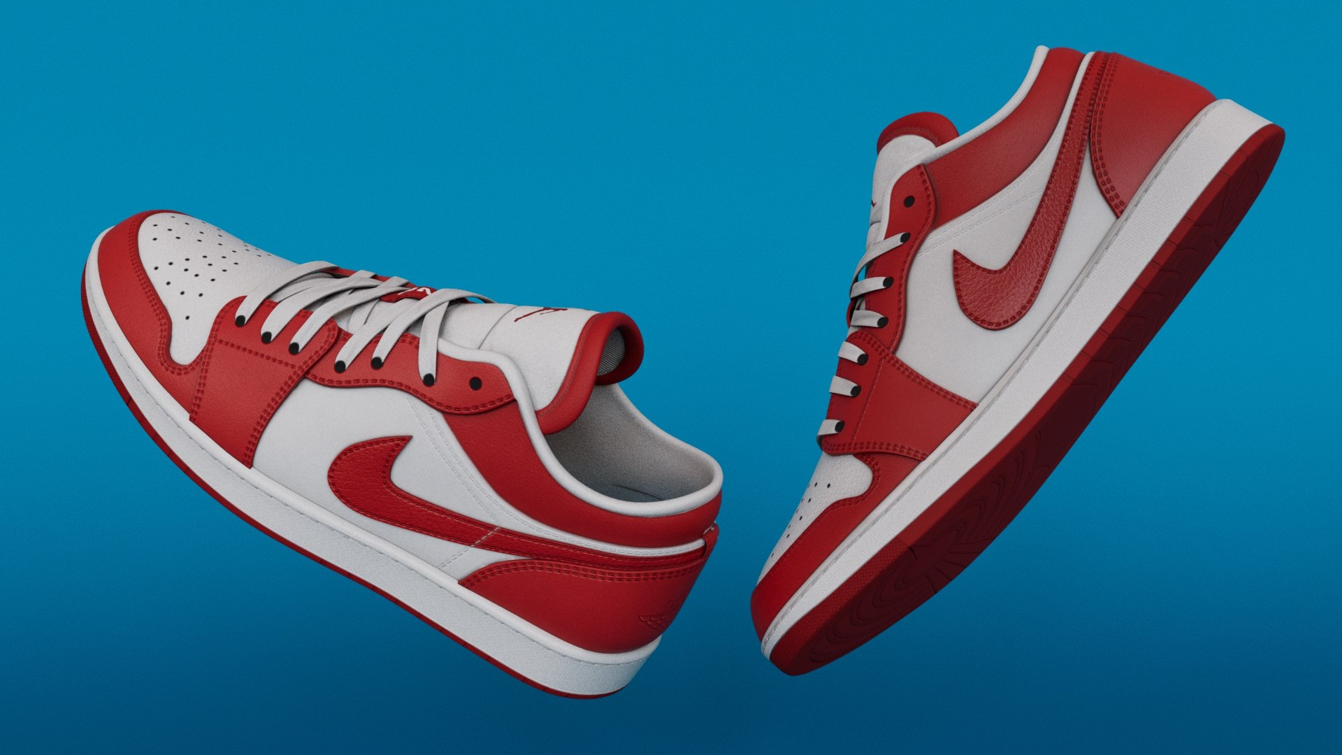 Shoes GymRedWhite Jodan Low Model - TurboSquid 2284787