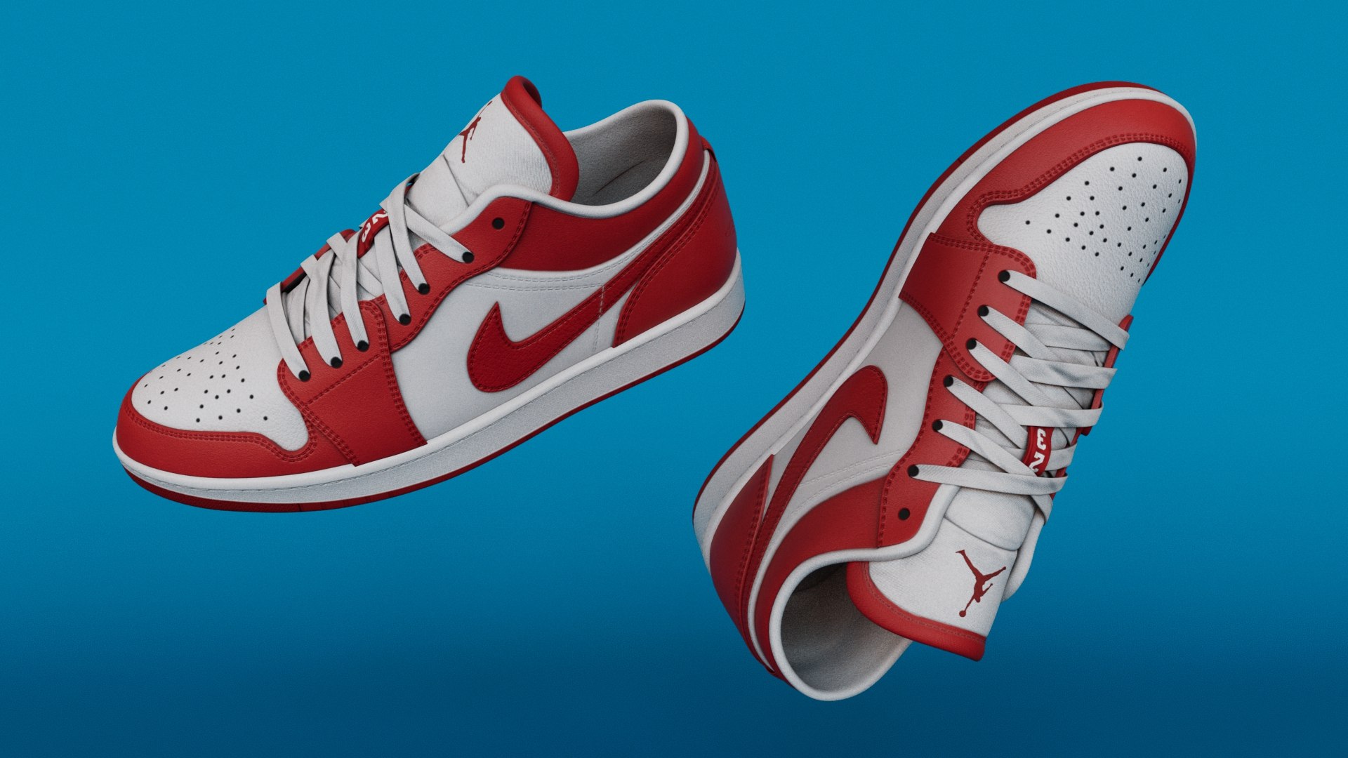 Shoes GymRedWhite Jodan Low Model - TurboSquid 2284787