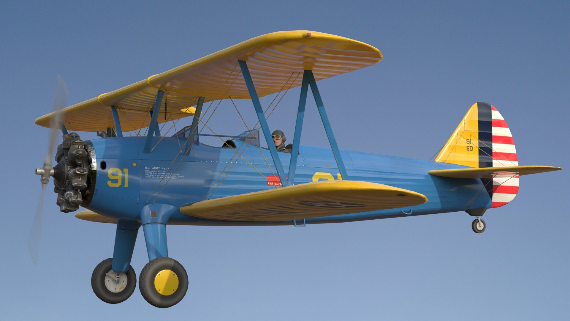 Stearman Model 75 SC 3D Model - TurboSquid 2278335