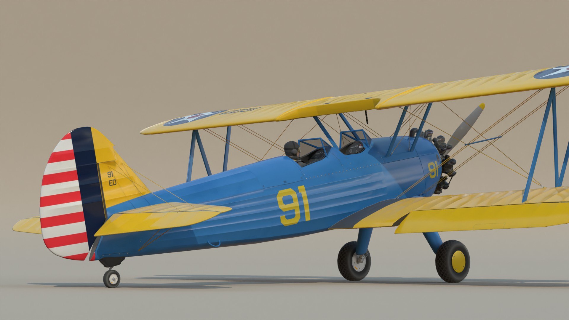 Stearman Model 75 SC 3D Model - TurboSquid 2278335