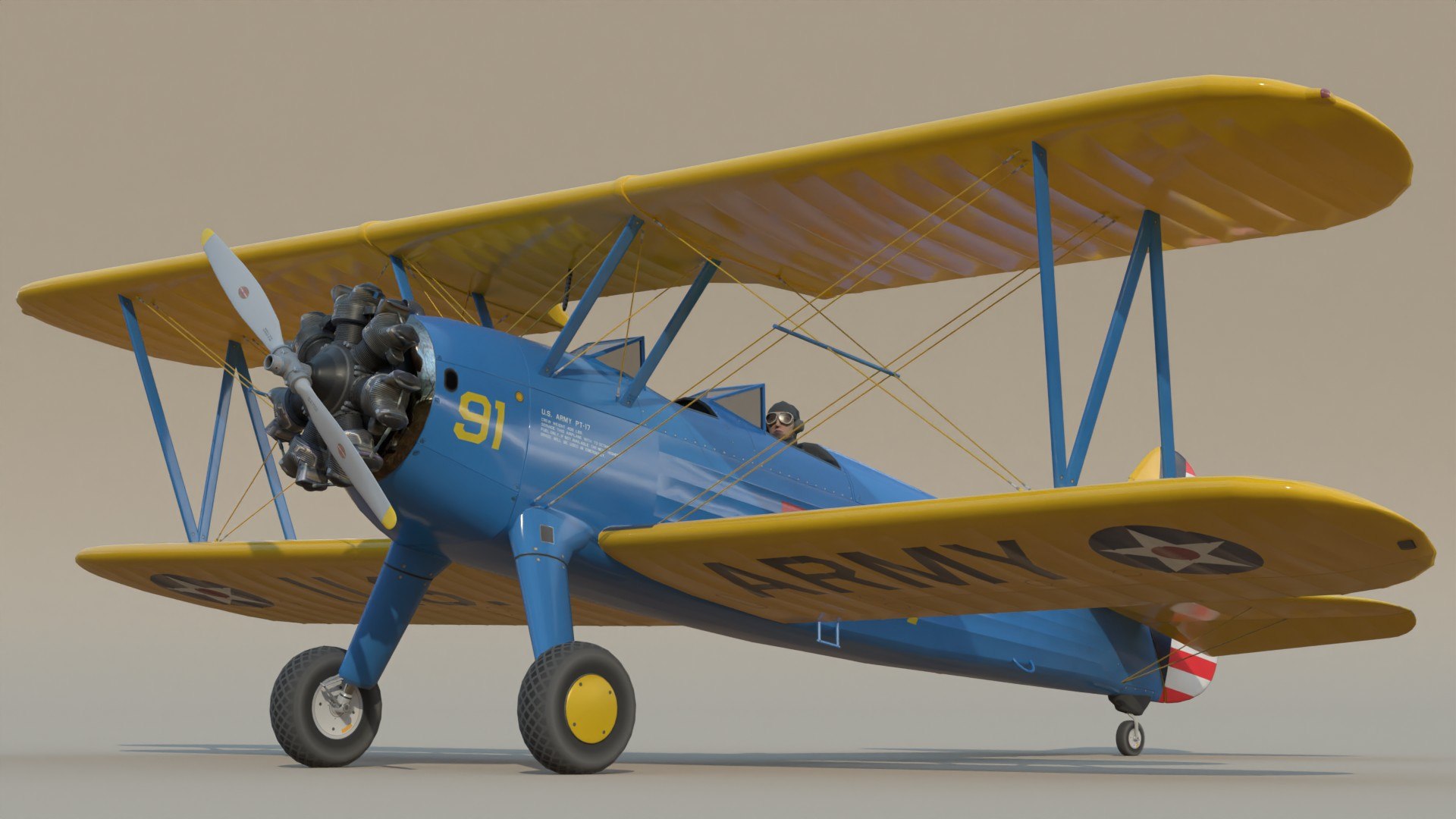Stearman Model 75 SC 3D Model - TurboSquid 2278335