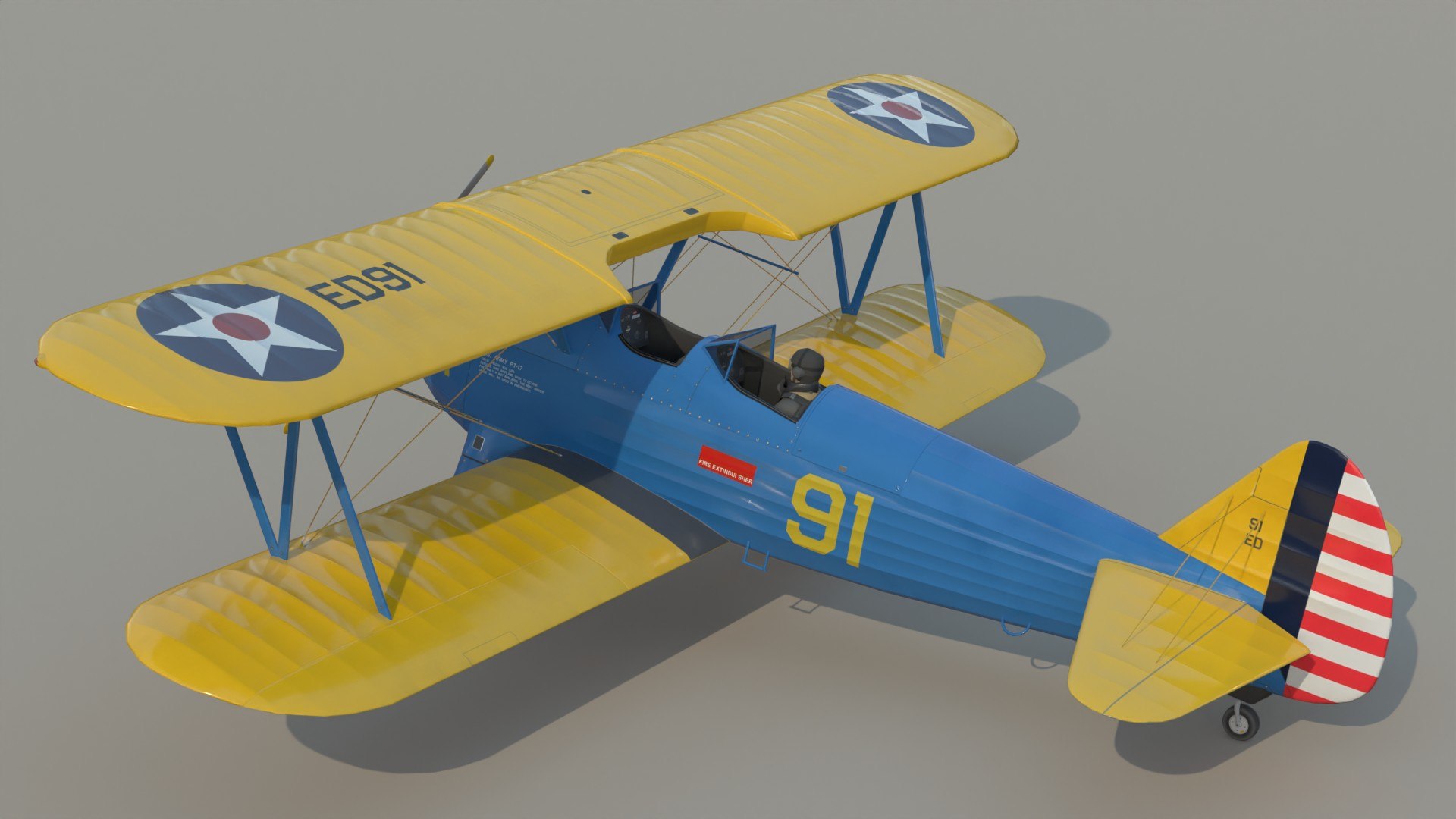 Stearman Model 75 SC 3D Model - TurboSquid 2278335