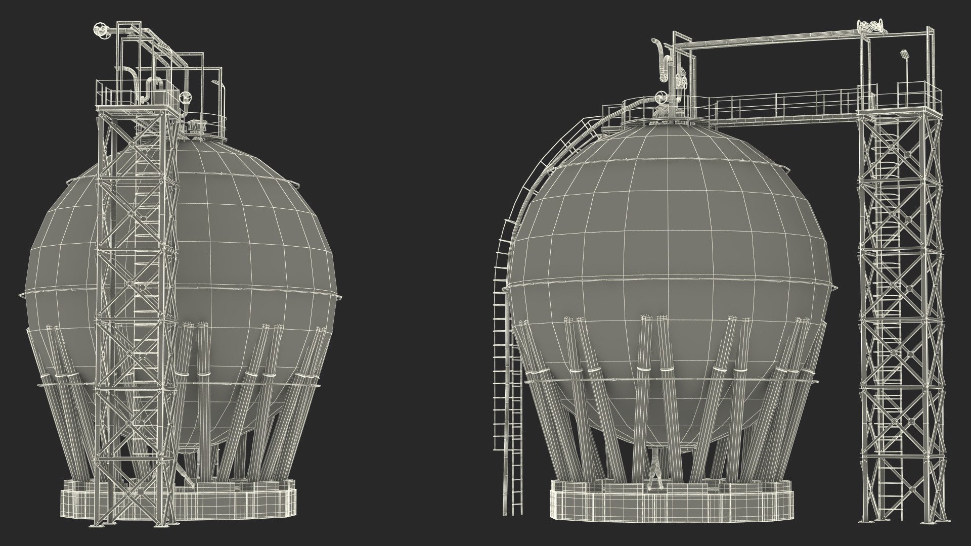 Crude Oil Storage Tank 3D model - TurboSquid 2061510