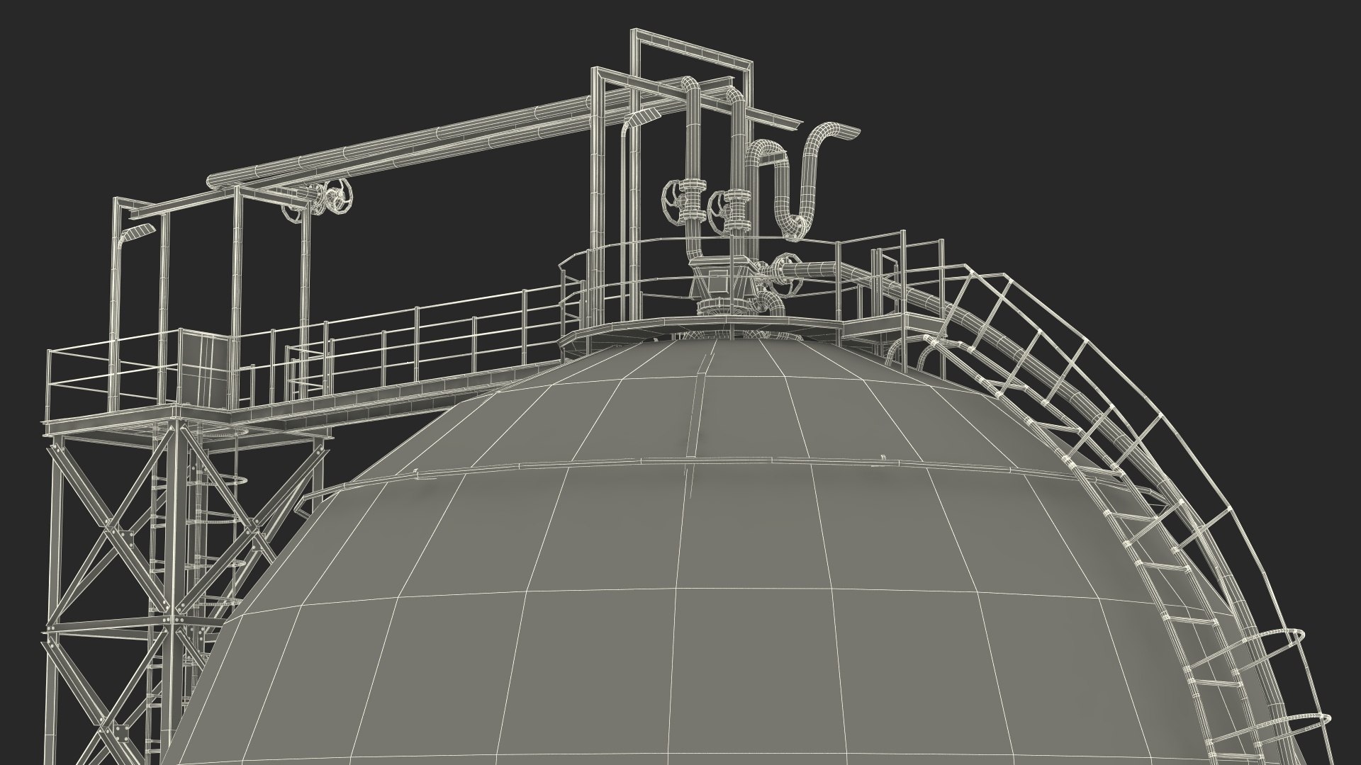 Crude Oil Storage Tank 3D model - TurboSquid 2061510