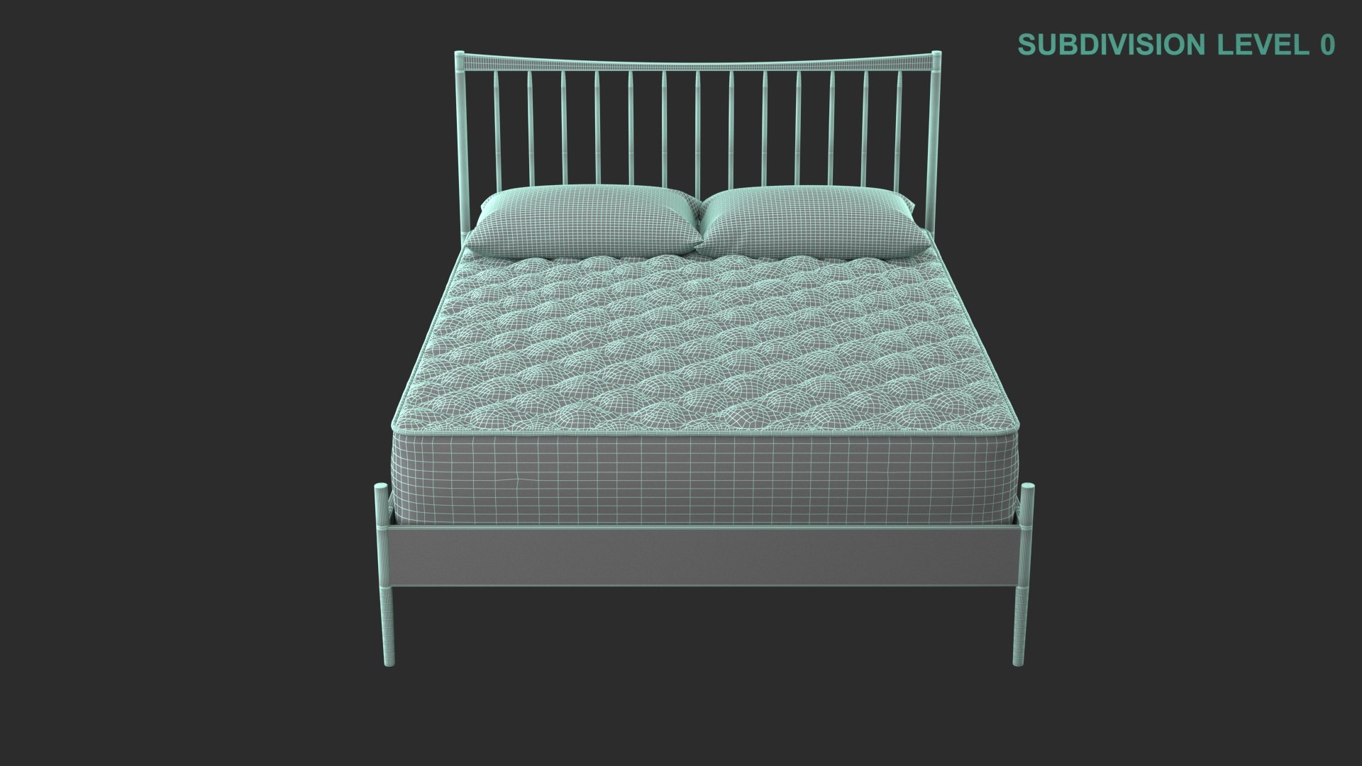 Queen Size Bed Model - TurboSquid 2046667