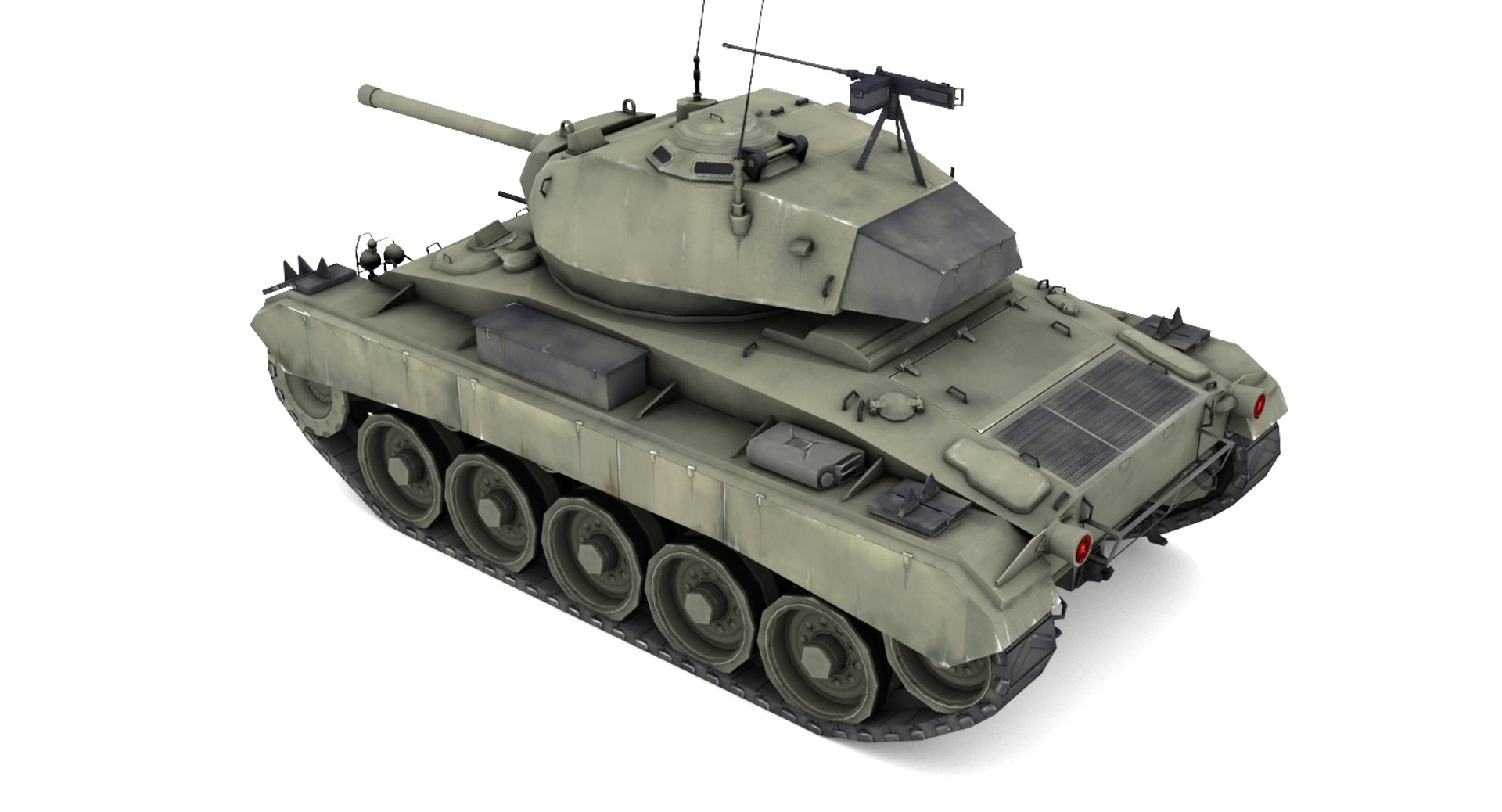 3D M24 Chaffee Light Tank Model - TurboSquid 1183060