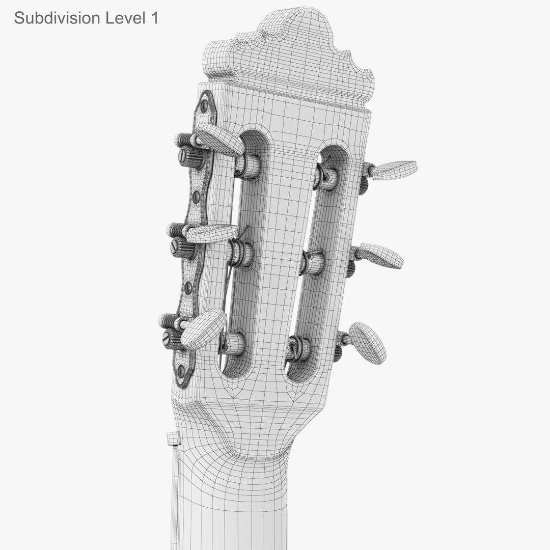 3D Classical Guitar Model - TurboSquid 1000859