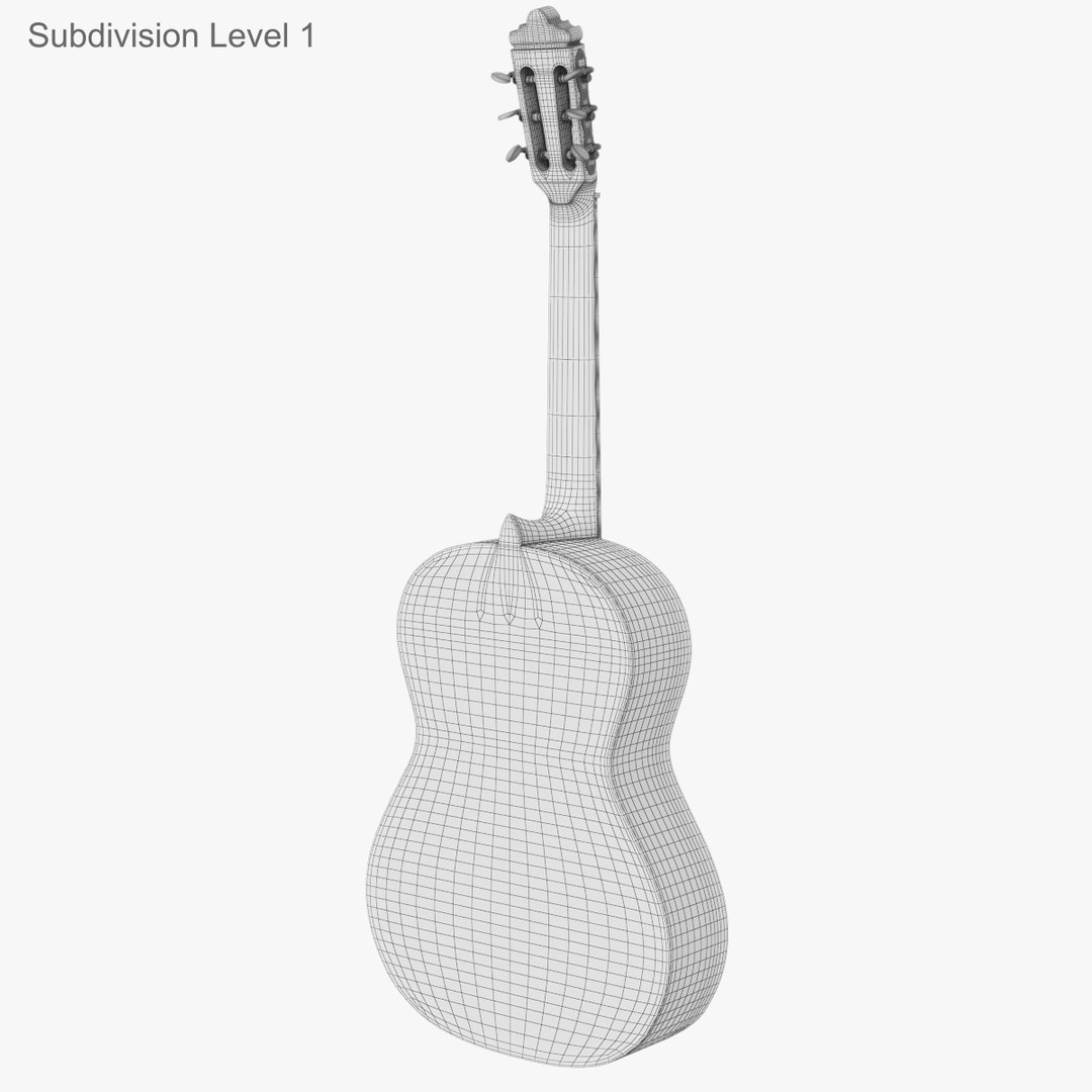 3D Classical Guitar Model - TurboSquid 1000859