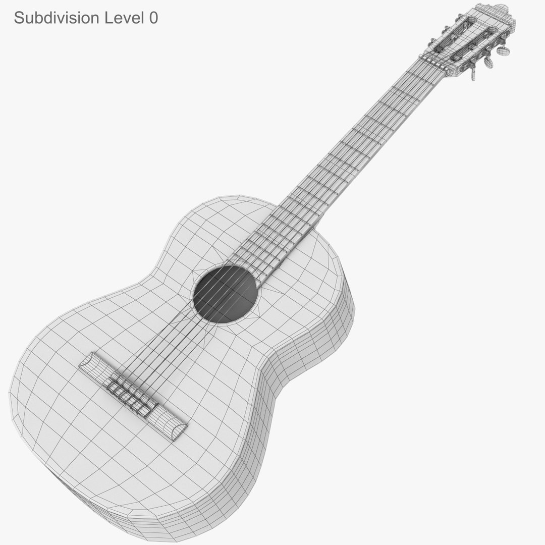 3D Classical Guitar Model - TurboSquid 1000859