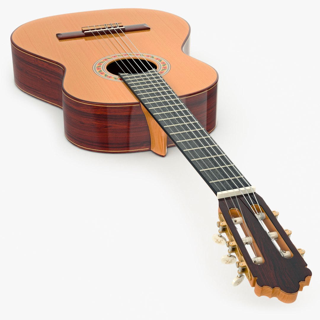 3D classical guitar model - TurboSquid 1000859