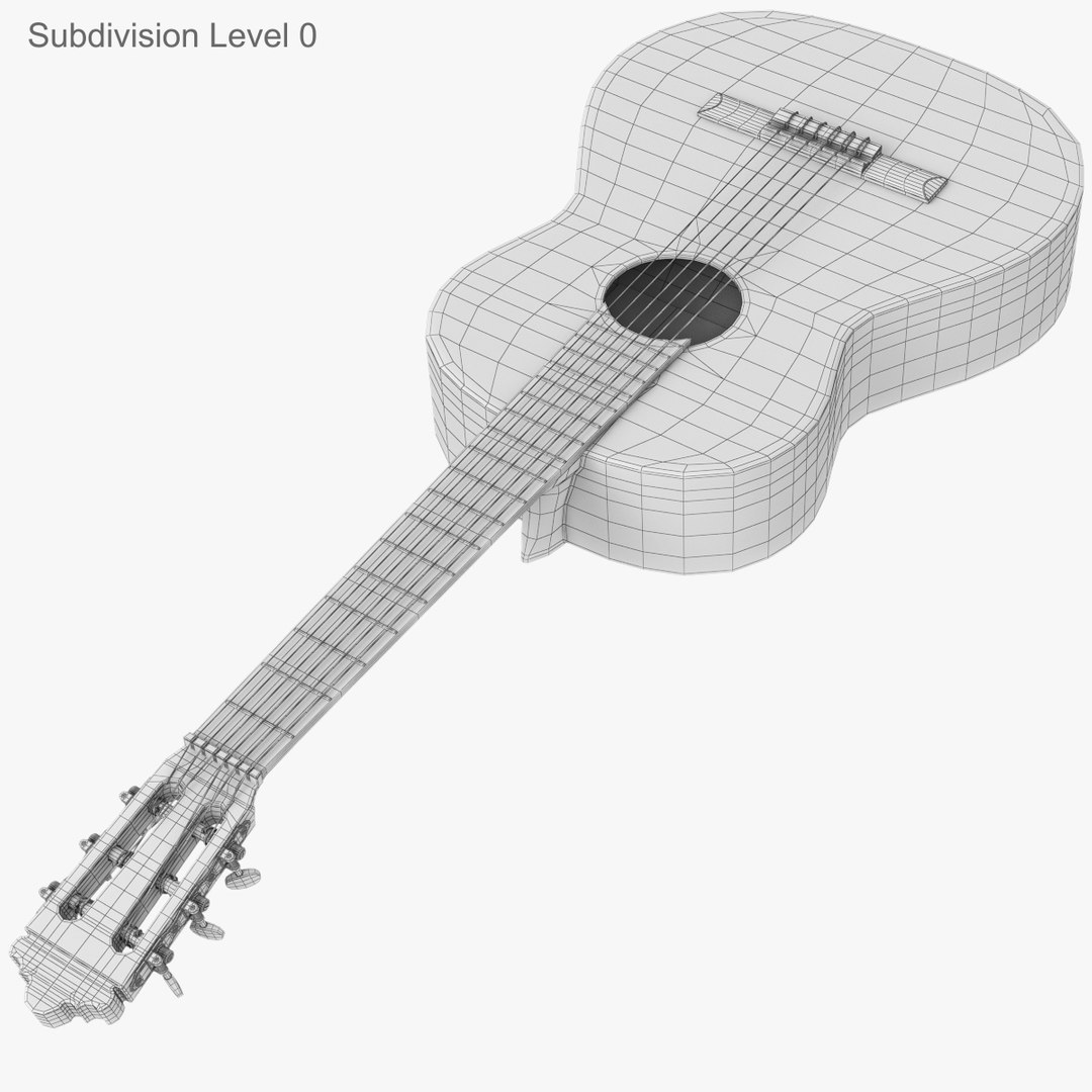 3D Classical Guitar Model - TurboSquid 1000859
