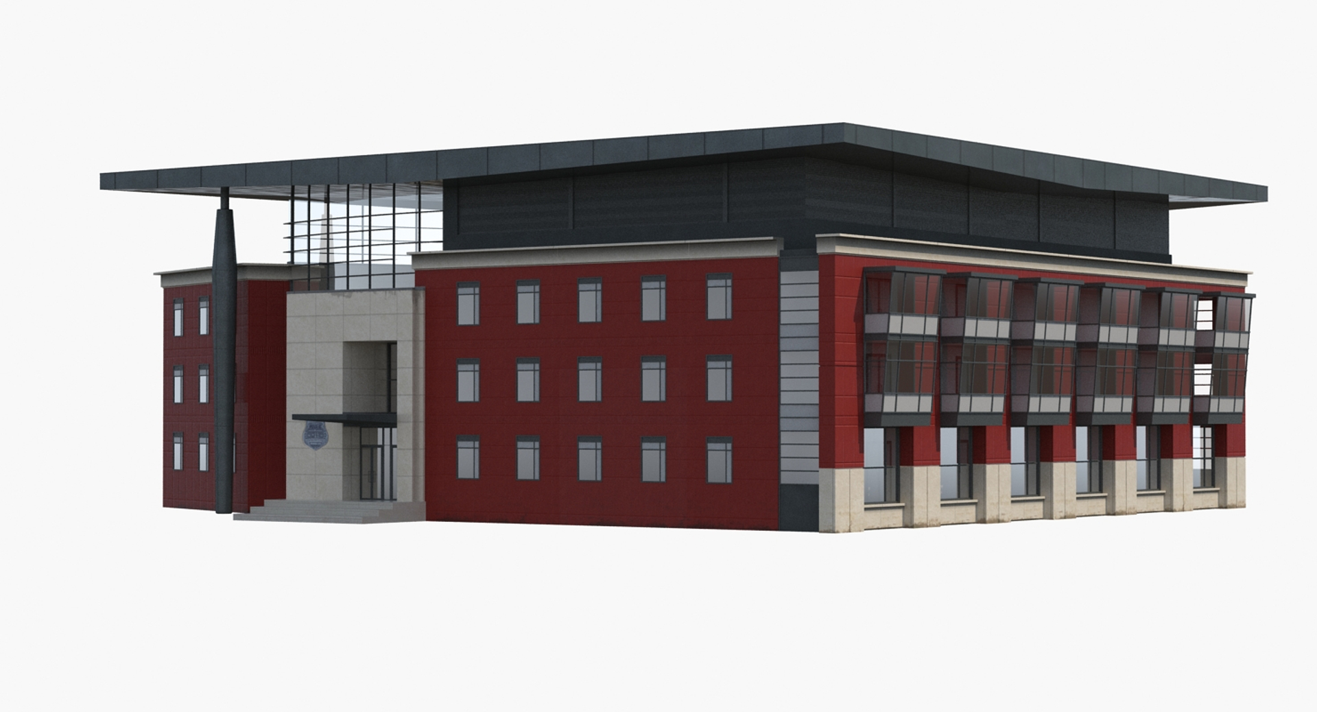 Alexandria Police Headquarters Building 3D - TurboSquid 1218862