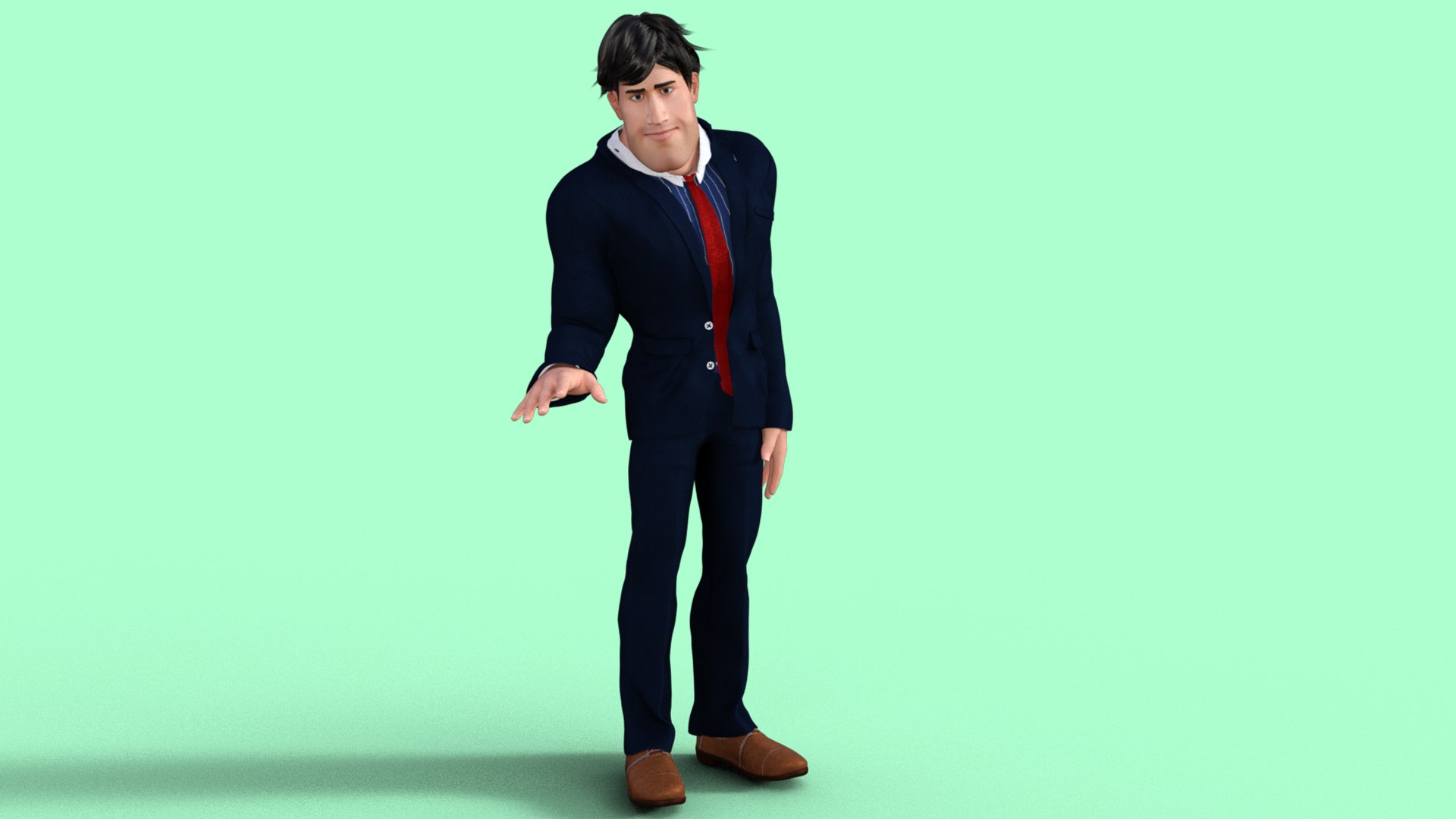 3D Cartoon Businessman Model - TurboSquid 1926287