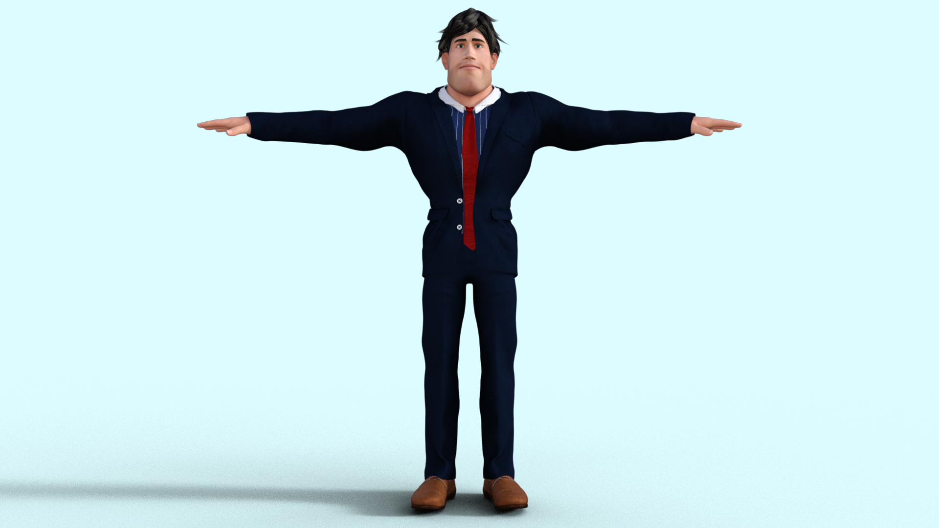 3D Cartoon Businessman Model - TurboSquid 1926287