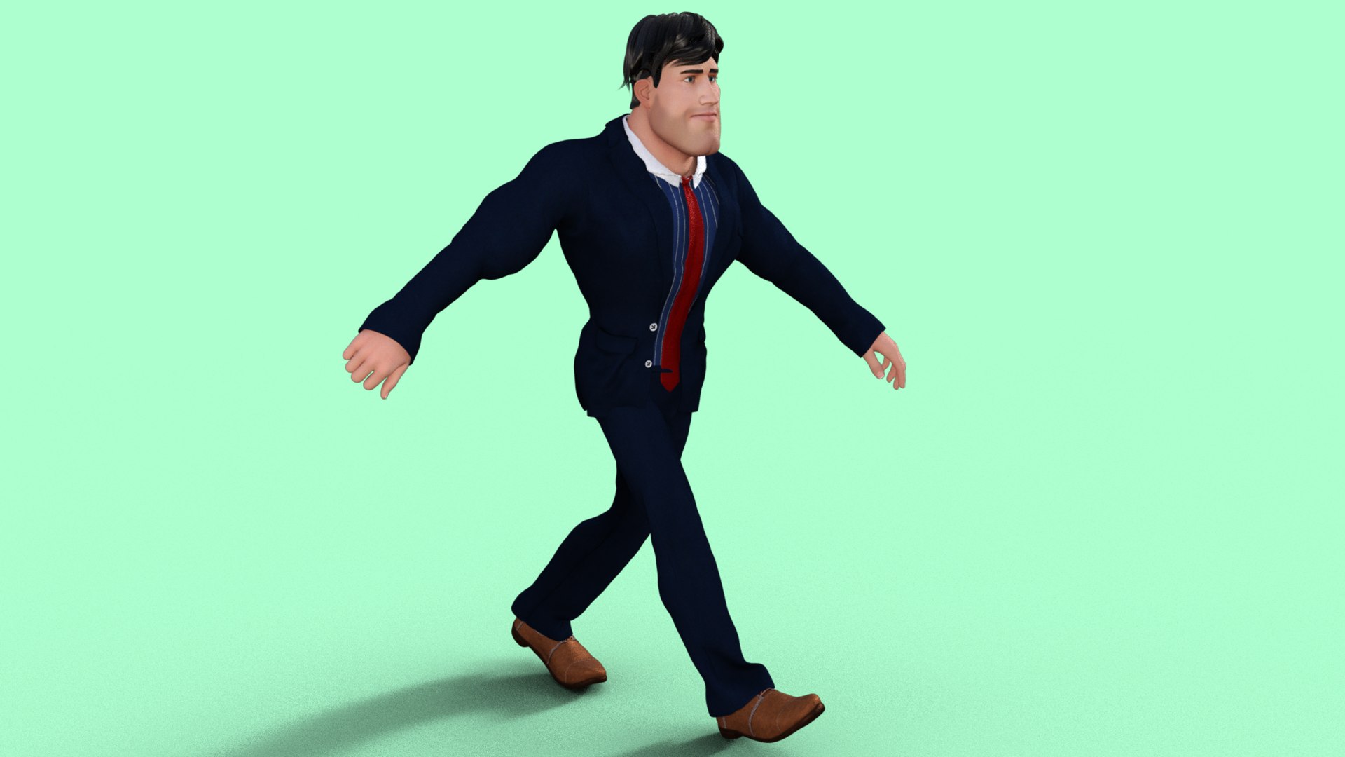 3D Cartoon Businessman Model - TurboSquid 1926287
