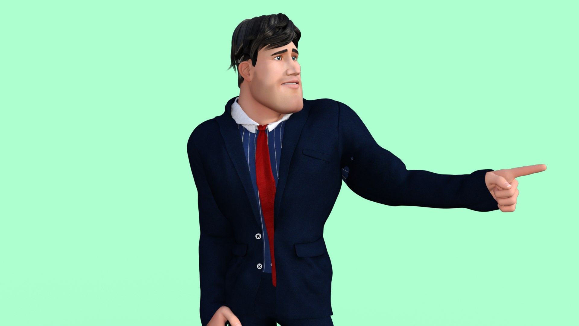 3D Cartoon Businessman Model - TurboSquid 1926287