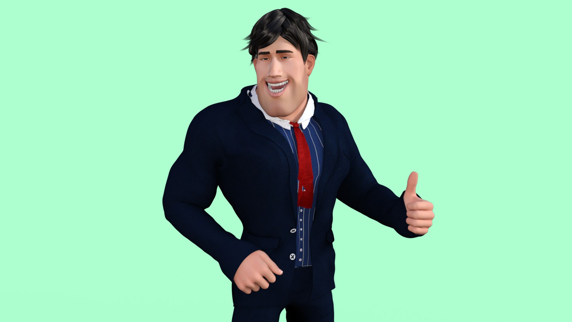 3D Cartoon Businessman Model - TurboSquid 1926287