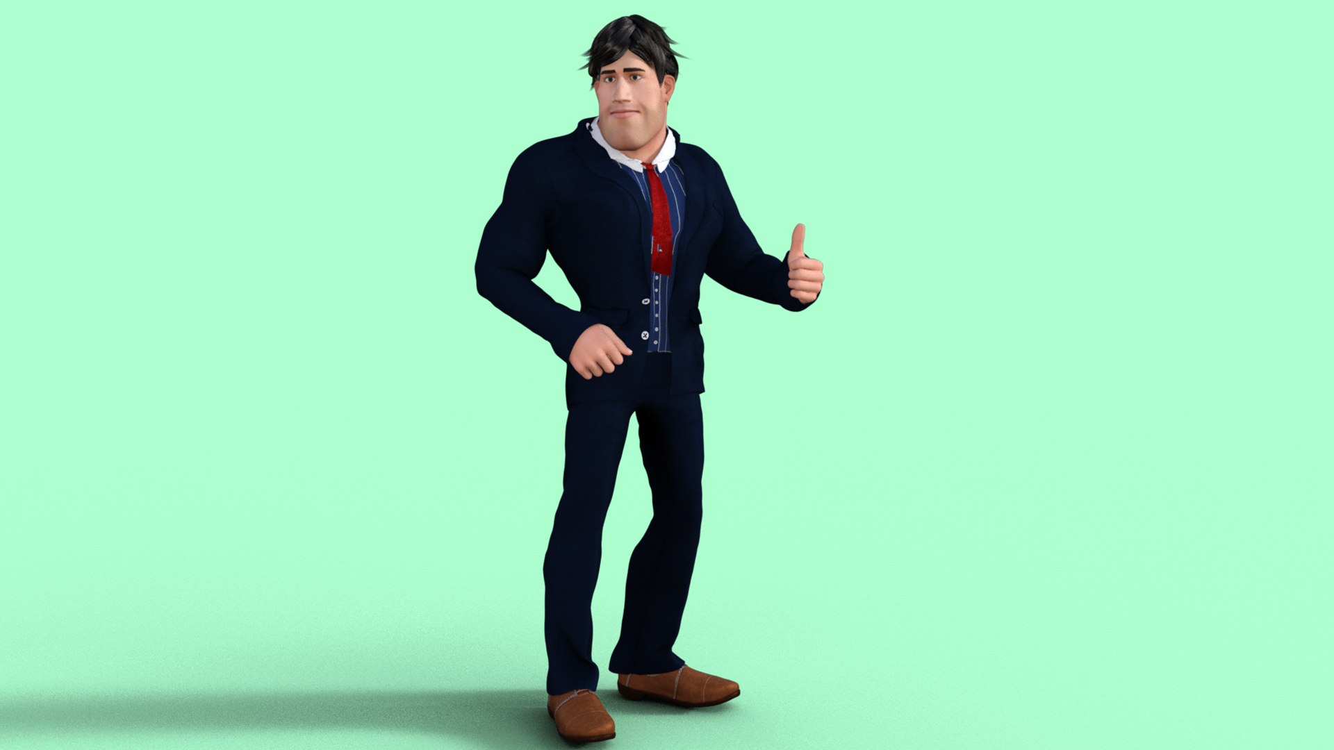 3D Cartoon Businessman Model - TurboSquid 1926287